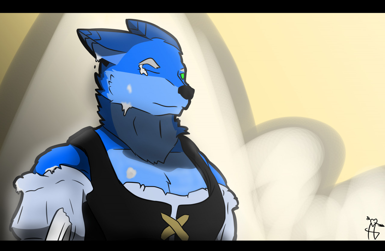 The Big ImageBoard (TBIB) - 2022 anthro biped black bars blue body blue fur canid canine clothed ...
