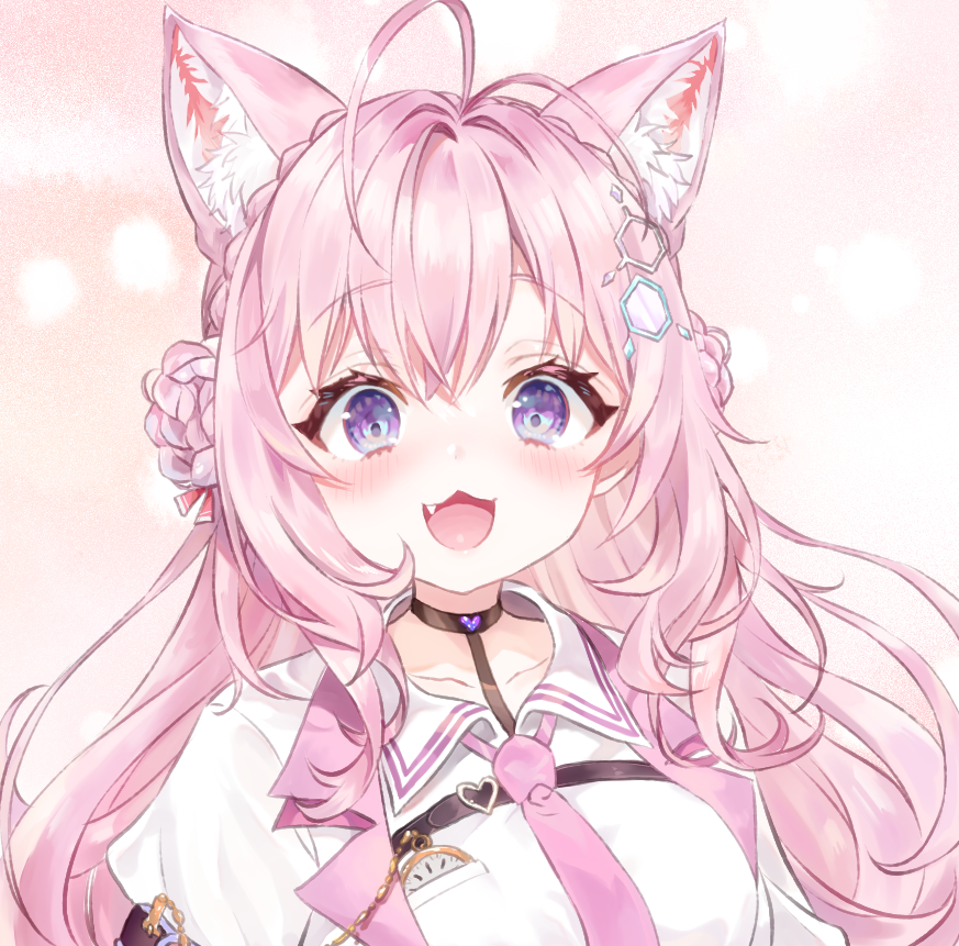 The Big ImageBoard (TBIB) - 1girl :3 :d animal ear fluff animal ears antenna hair black choker ...