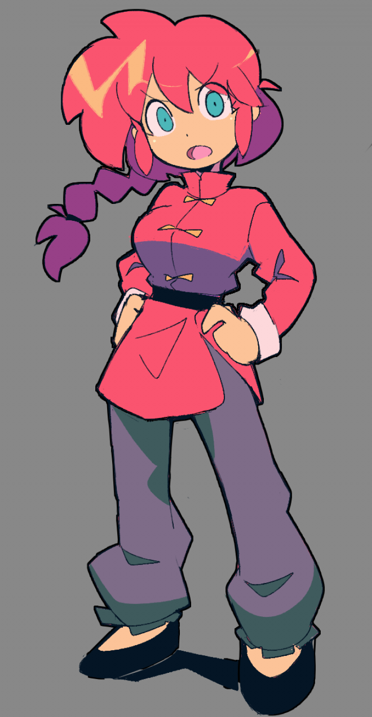 The Big Imageboard Tbib 1girl O Bacun Black Footwear Blue Eyes