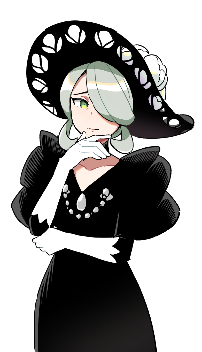 The Big ImageBoard (TBIB) - 1girl black dress black headwear closed mouth cogita (pokemon ...