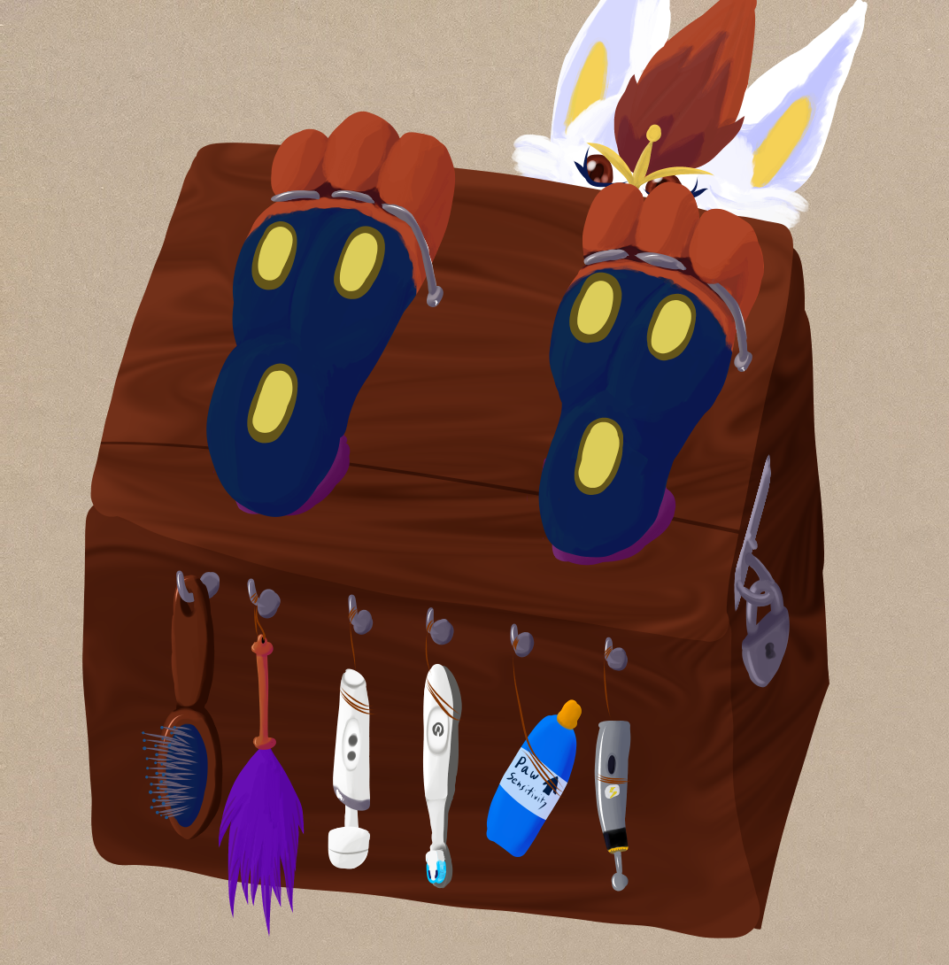 The Big ImageBoard (TBIB) - 3 toes ambiguous gender anthro barefoot bdsm bondage bound brush ...