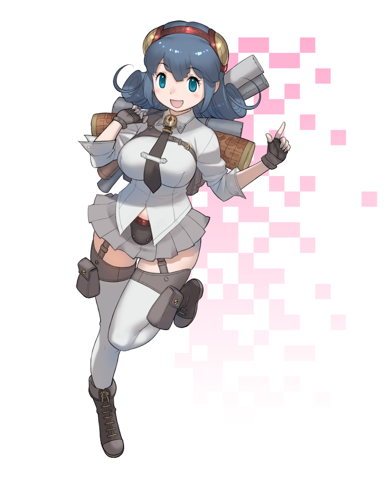 The Big Imageboard Tbib 1girl Armor Black Hair Blue Eyes Breasts