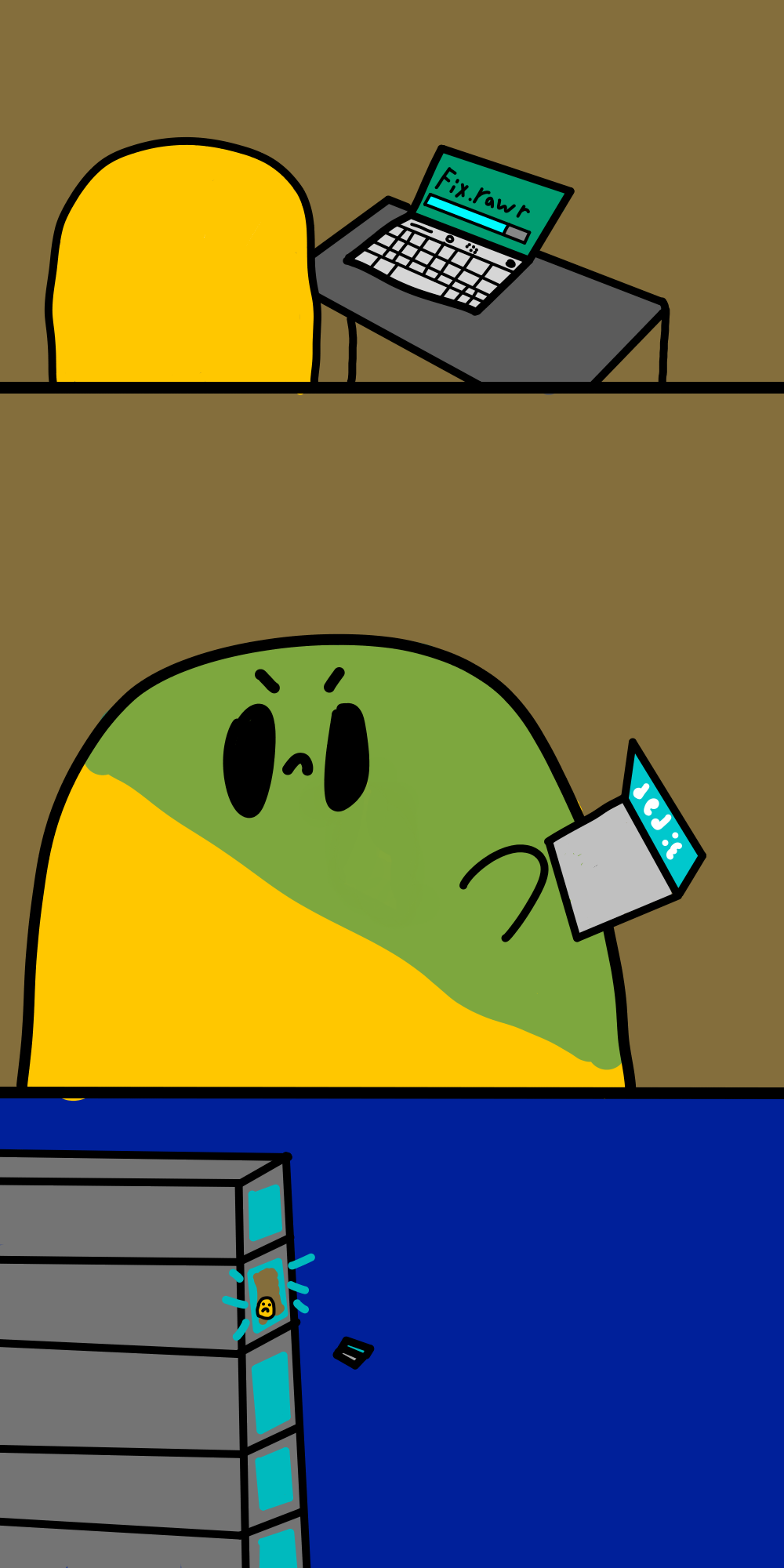 The Big Imageboard Tbib 1 2 Ambiguous Gender Comic Computer Hi Res