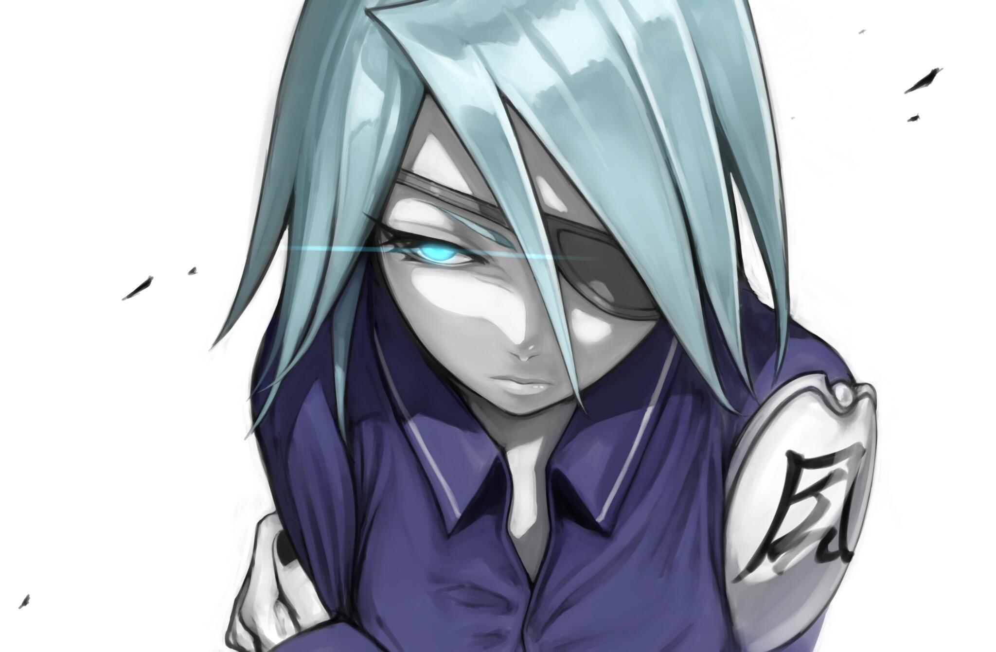 The Big ImageBoard (TBIB) - 1girl blue eyes closed mouth expressionless ...