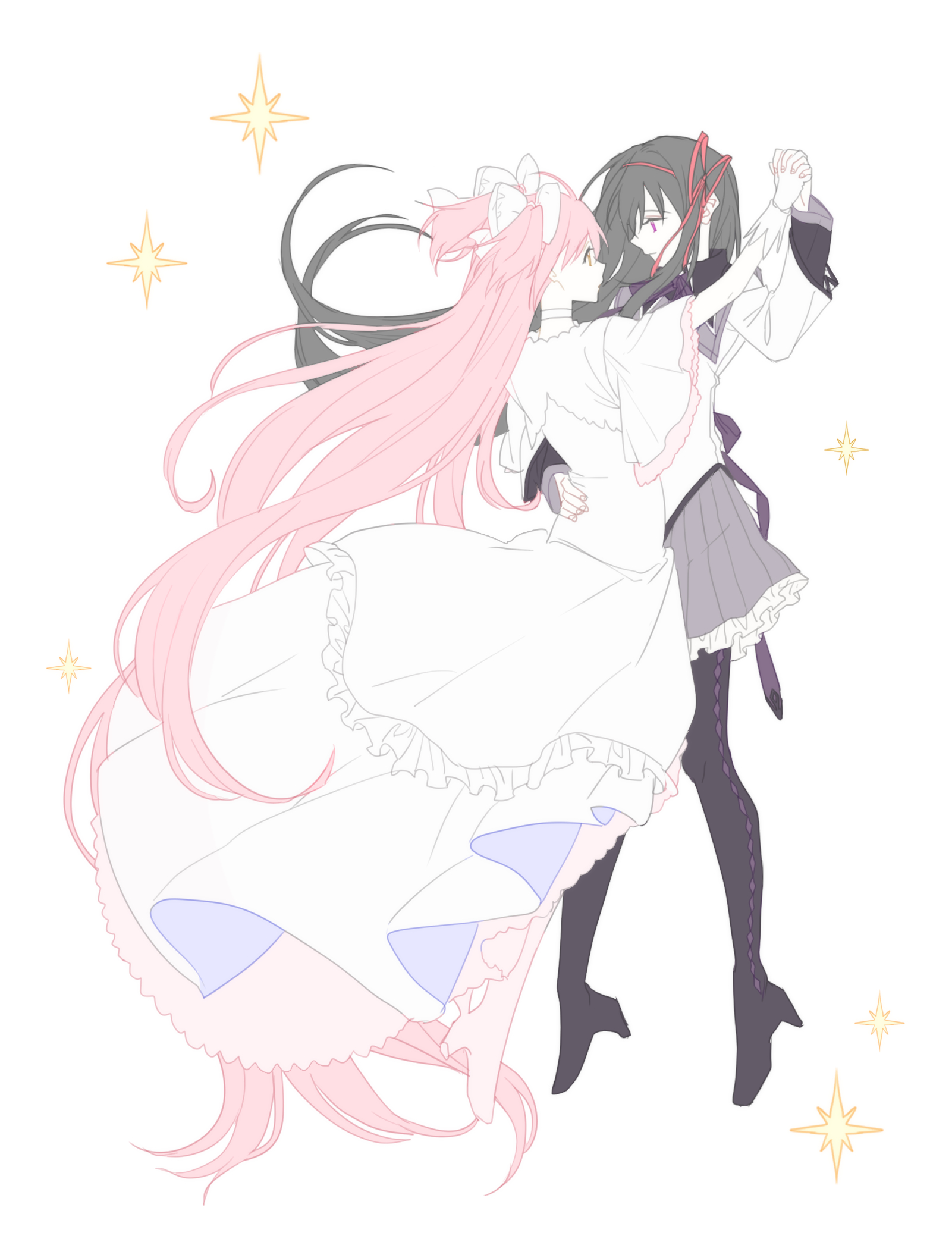 The Big ImageBoard (TBIB) - 2girls akemi homura akemi homura (magical girl) black hair black ...