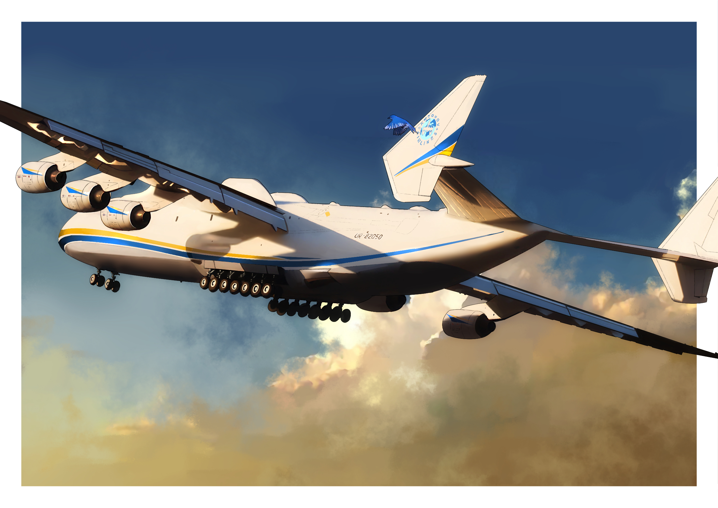 The Big ImageBoard (TBIB) - aircraft airplane antonov an-225 bird blue bird blue sky border ...