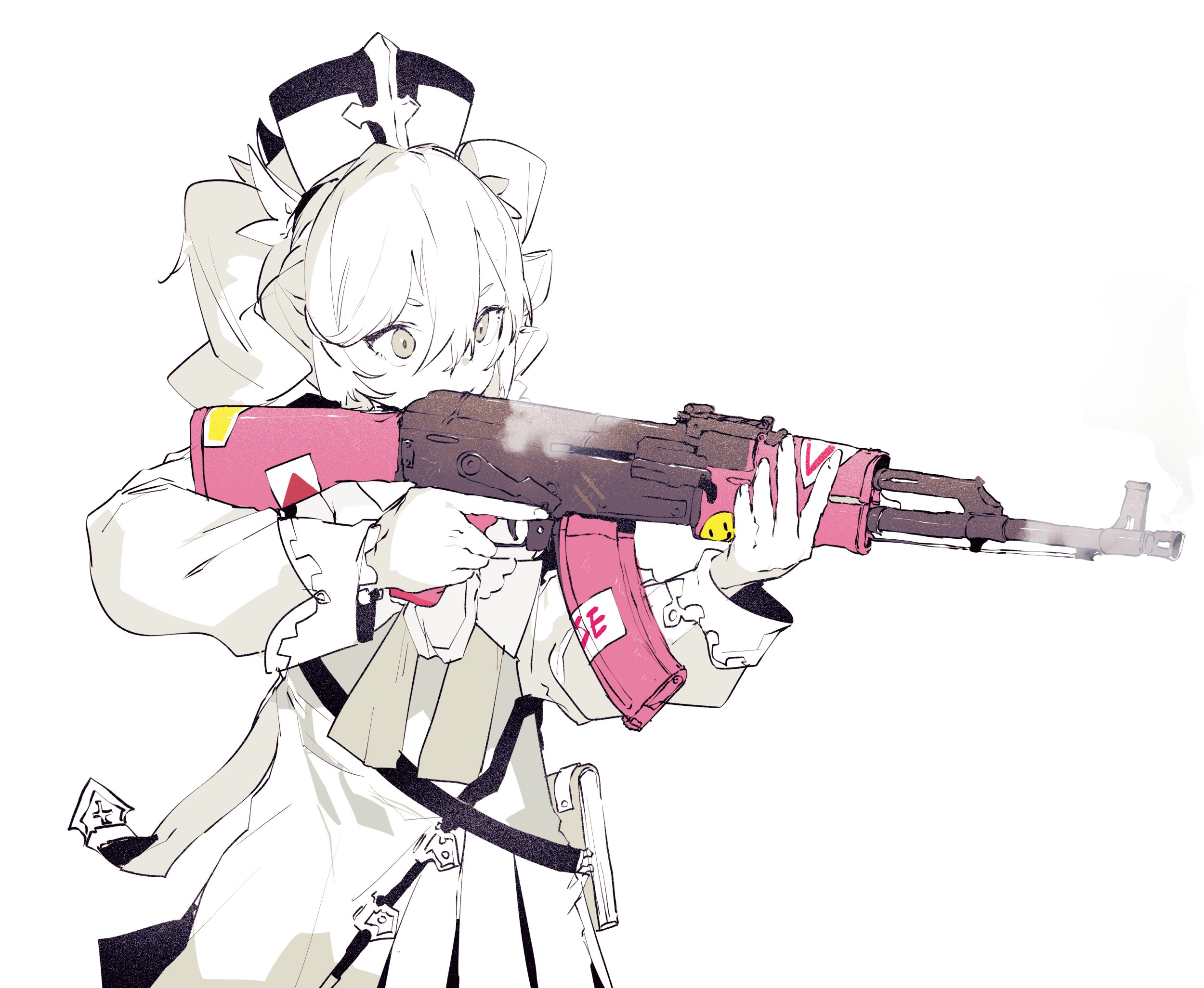 The Big ImageBoard (TBIB) - 1girl aiming ak-47 assault rifle bad id bad twitter id barbara ...