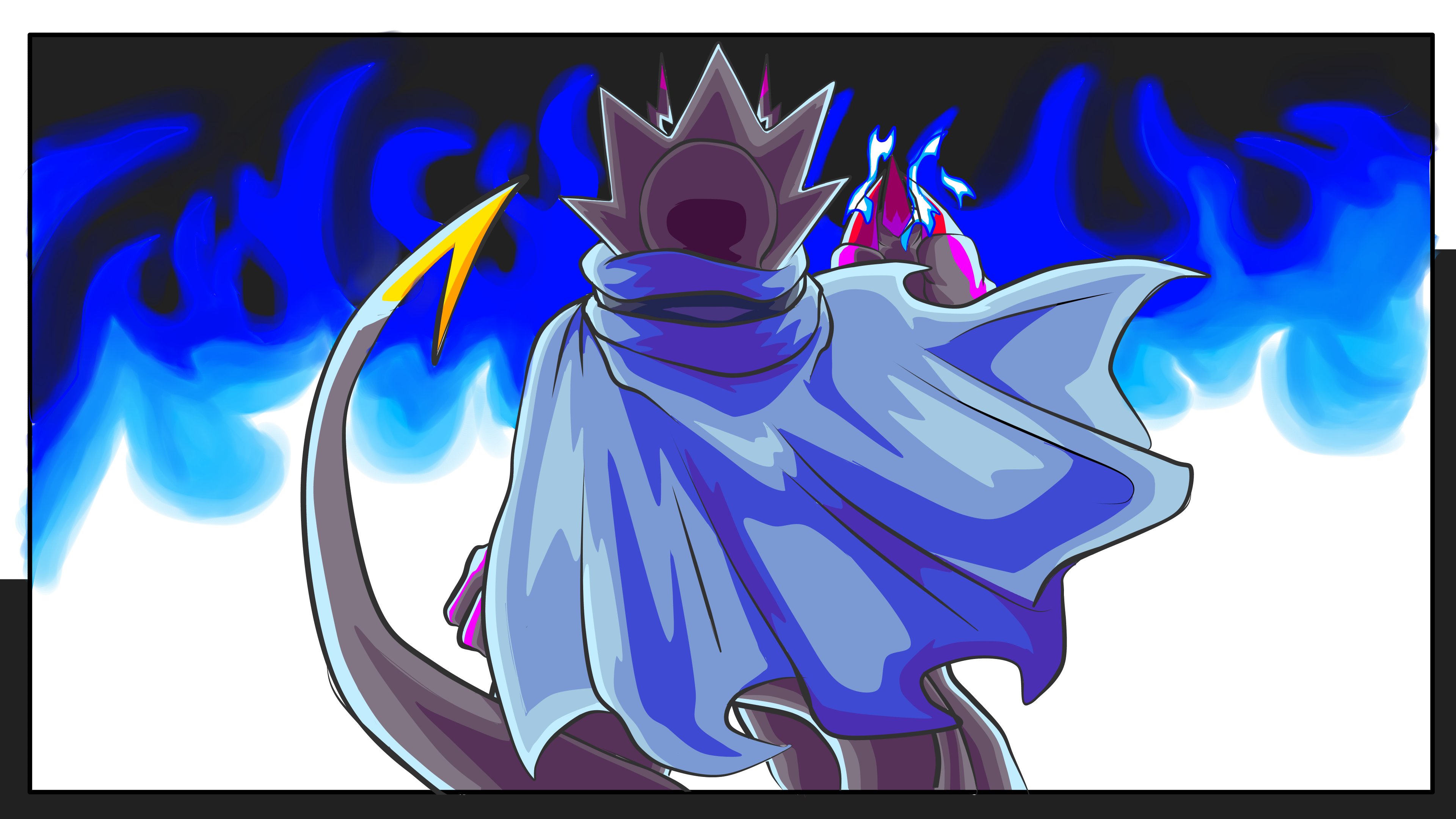 The Big ImageBoard (TBIB) - absurd res anthro bandai namco black body blue fire cape claws ...