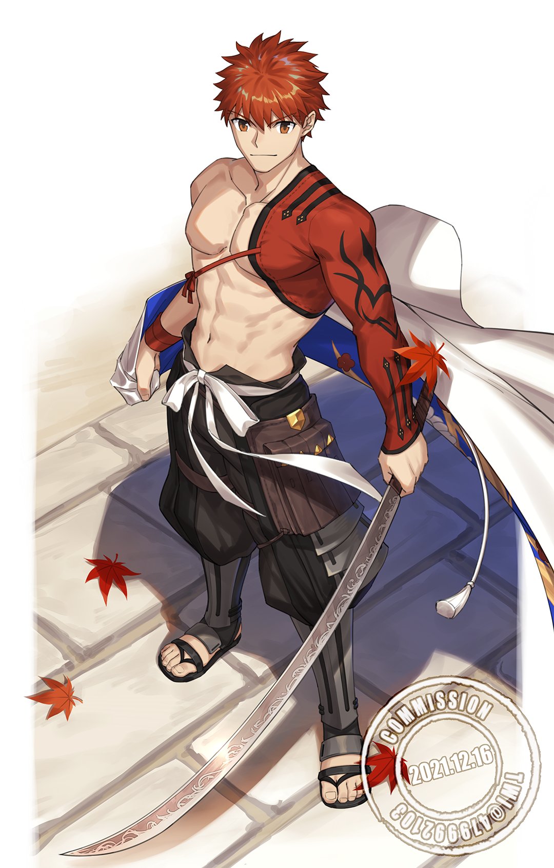 The Big ImageBoard (TBIB) - 00047 1boy abs bangs cape emiya shirou fate ...
