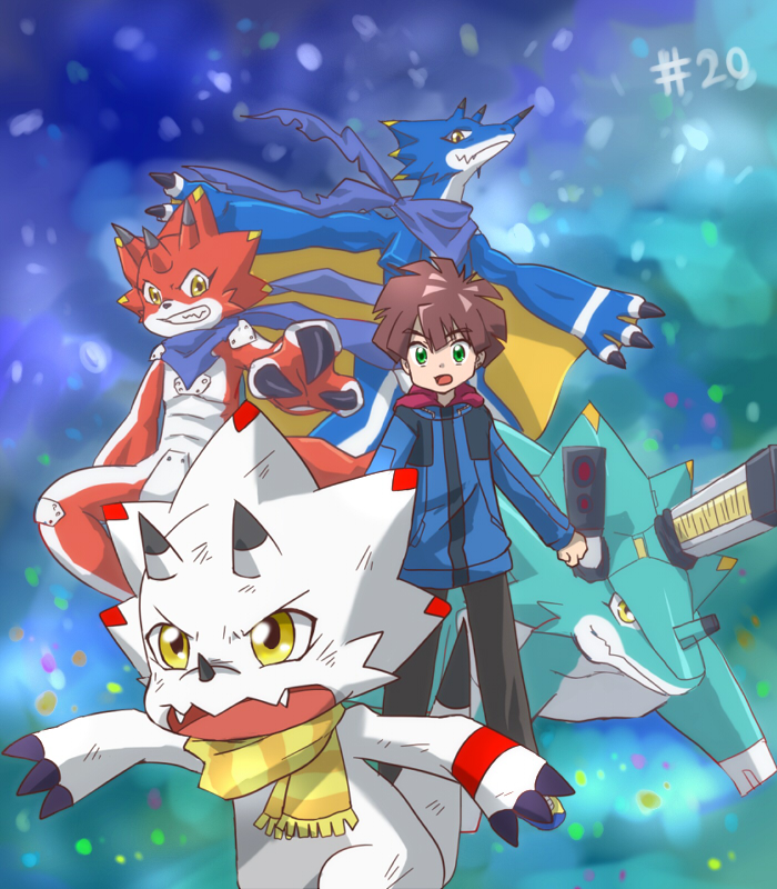 The Big ImageBoard (TBIB) - anthro bandai namco bandanna betelgammamon blue body brown hair ...