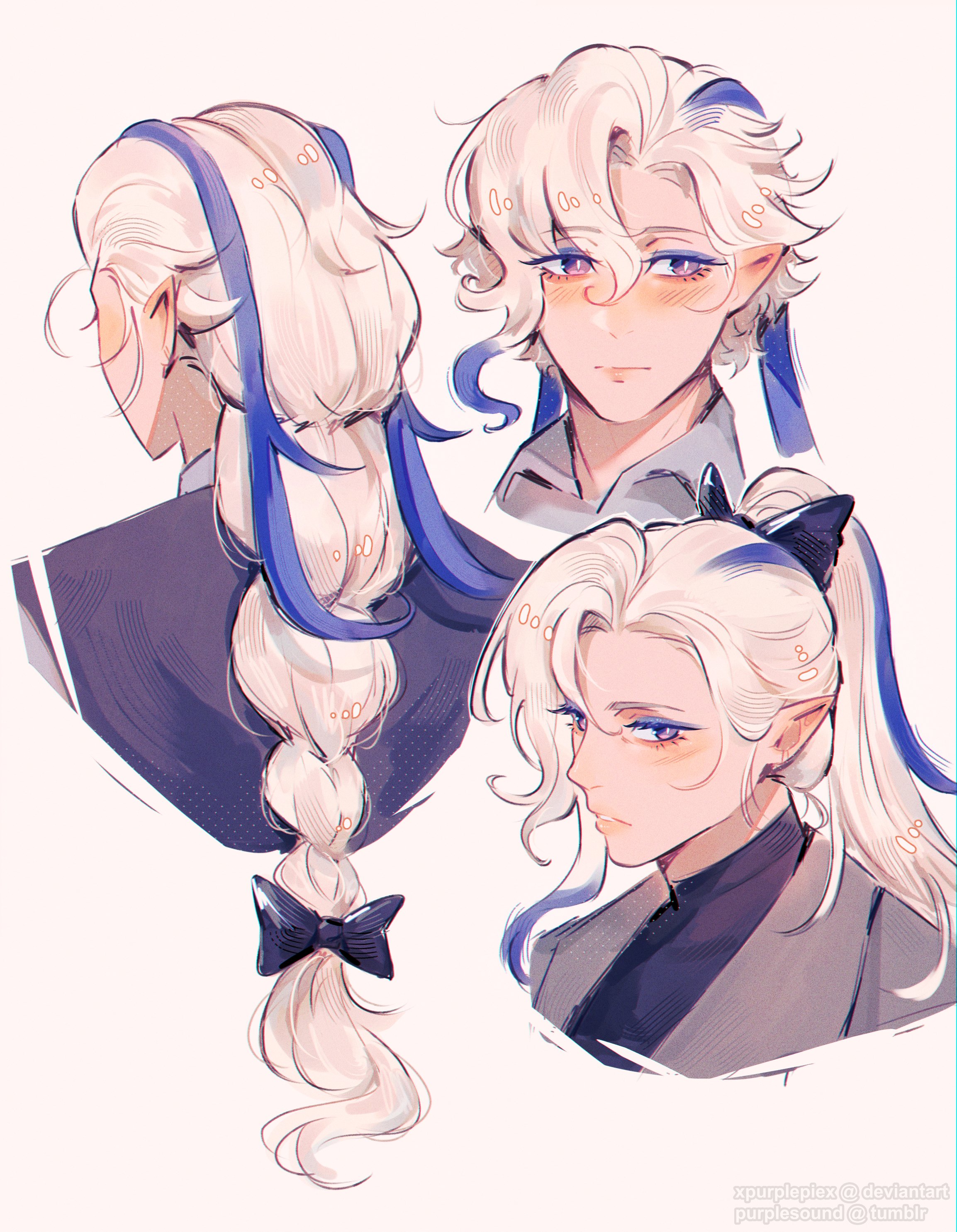 The Big ImageBoard (TBIB) - 1boy absurdres alternate costume bishounen blue eyes blue hair blush ...