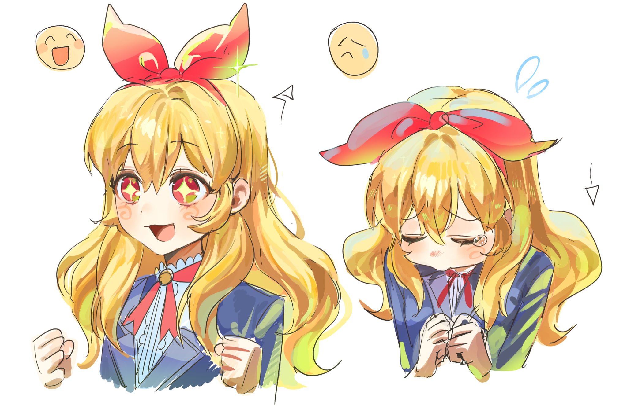 The Big ImageBoard (TBIB) - 1girl aikatsu! aikatsu! (series) blonde hair blue jacket blush bow ...