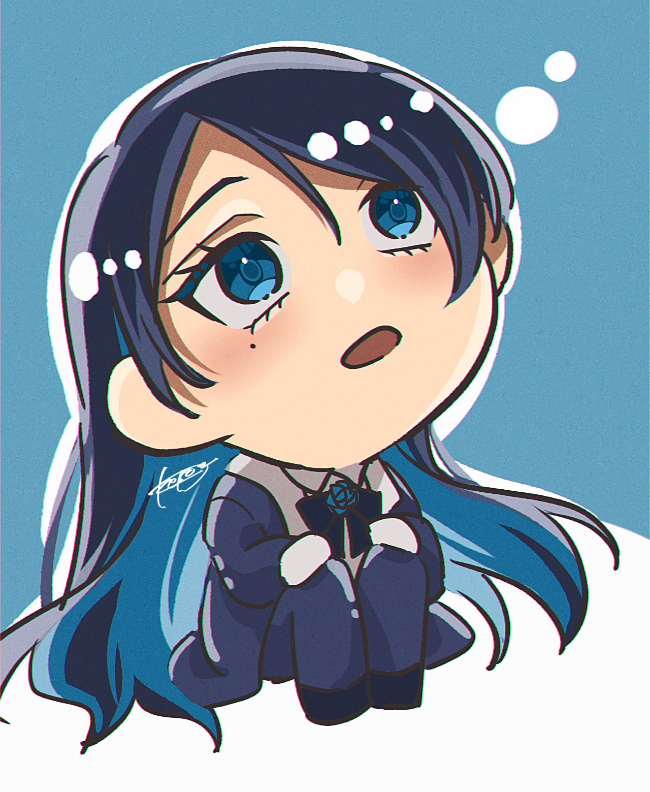 The Big ImageBoard (TBIB) - 1girl ado (utaite) black bow black bowtie blue coat blue eyes blue ...