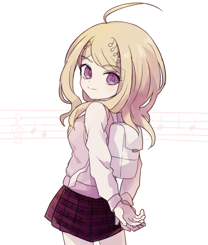 The Big Imageboard Tbib 1girl Ahoge Akamatsu Kaede Arms Behind Back