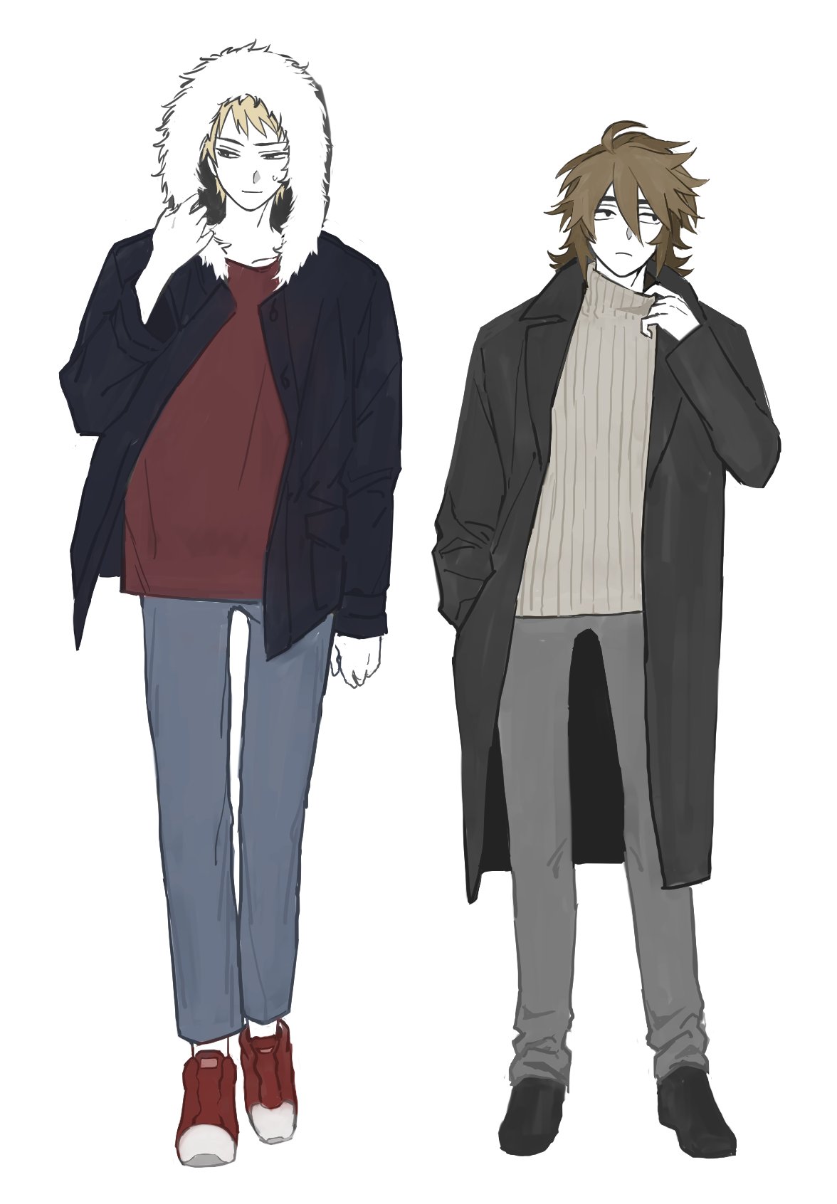 The Big ImageBoard (TBIB) - 2boys atou haruki atou haruki (cosplay) black coat black footwear ...