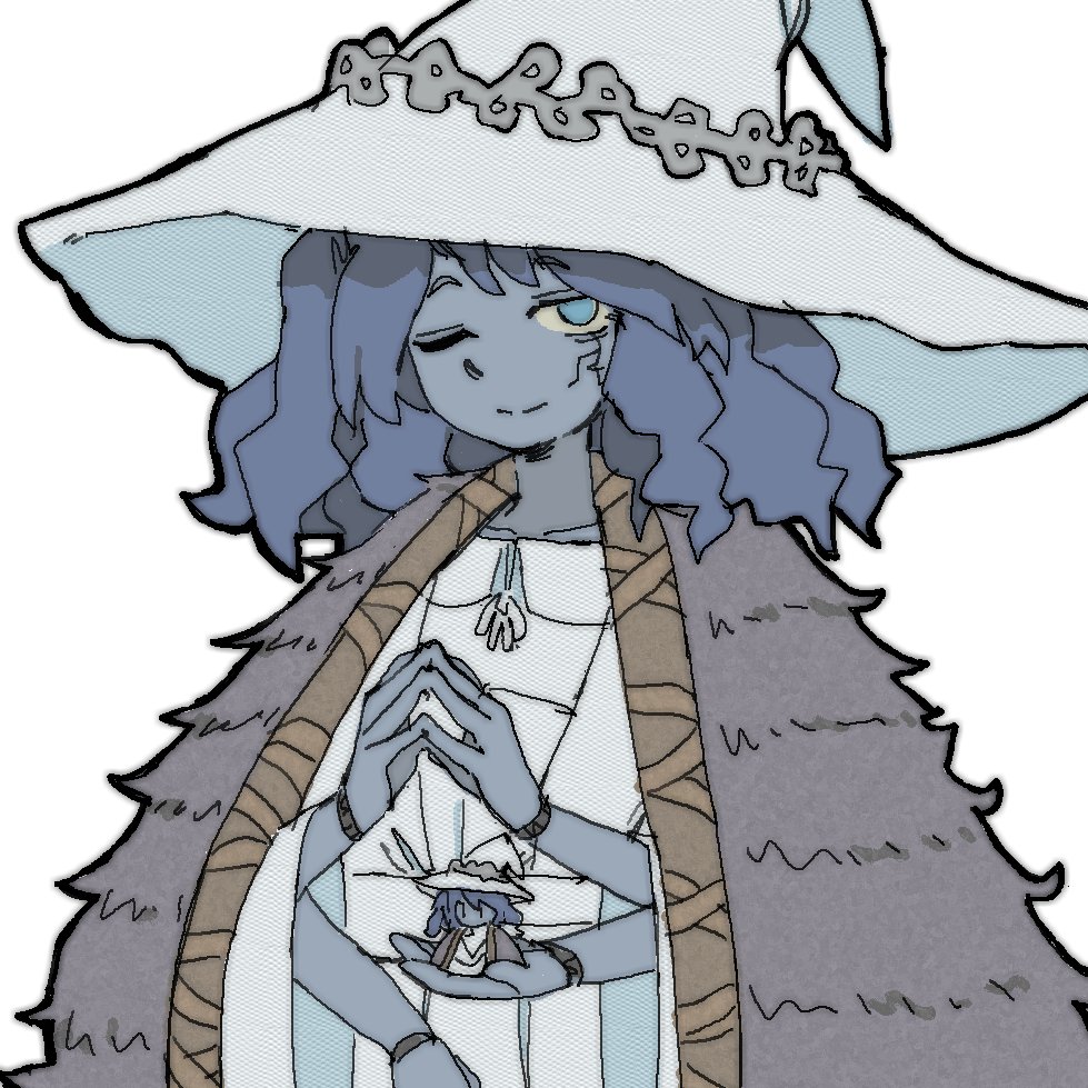 The Big ImageBoard (TBIB) - 1girl blue eyes blue hair blue skin character doll cloak colored ...