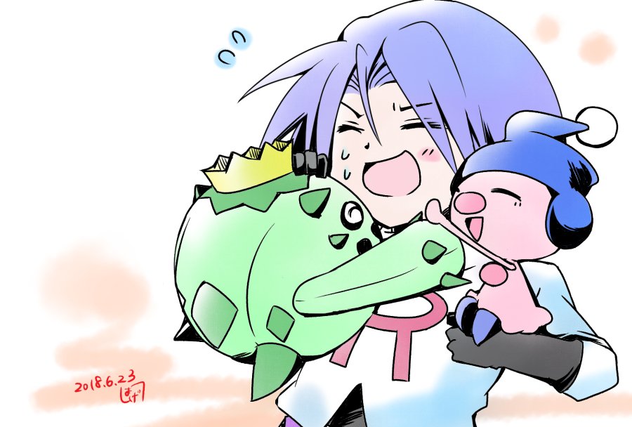 The Big ImageBoard (TBIB) - 1boy blue hair cacnea closed eyes glomp ...