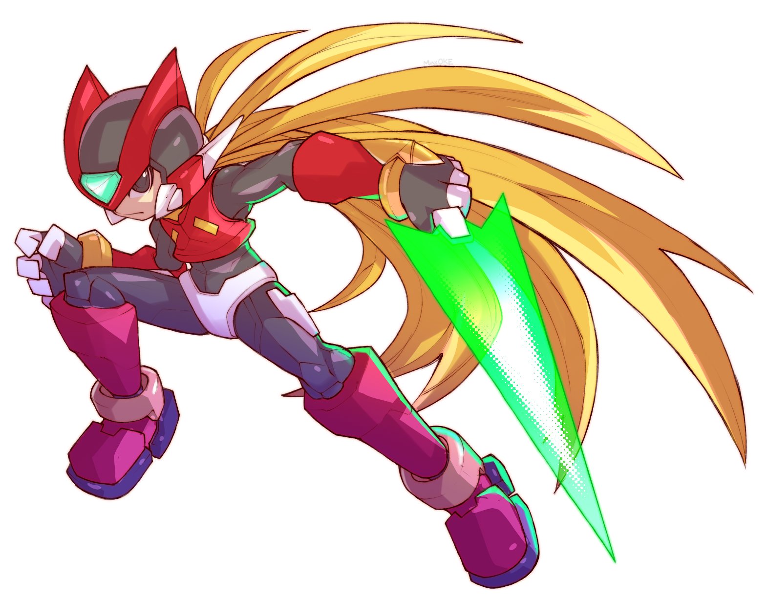 The Big ImageBoard (TBIB) - 1boy android armor black eyes blonde hair ...