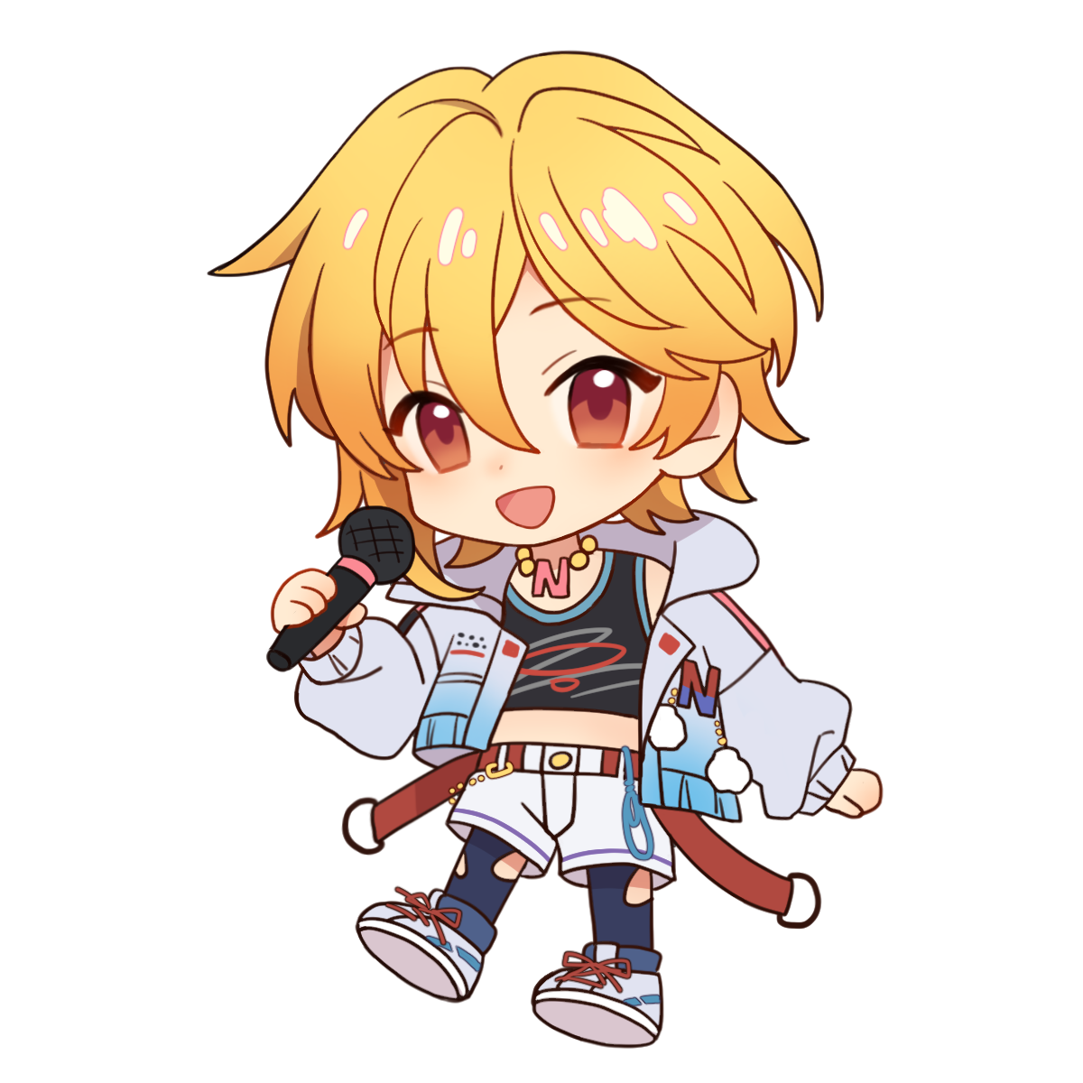 The Big ImageBoard (TBIB) - 1boy :d belt black pantyhose blonde hair ...