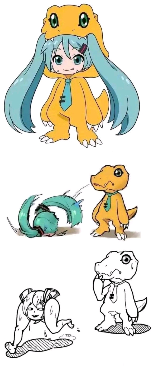 The Big ImageBoard (TBIB) - agumon ambiguous gender bandai namco bodily fluids comic digimon ...