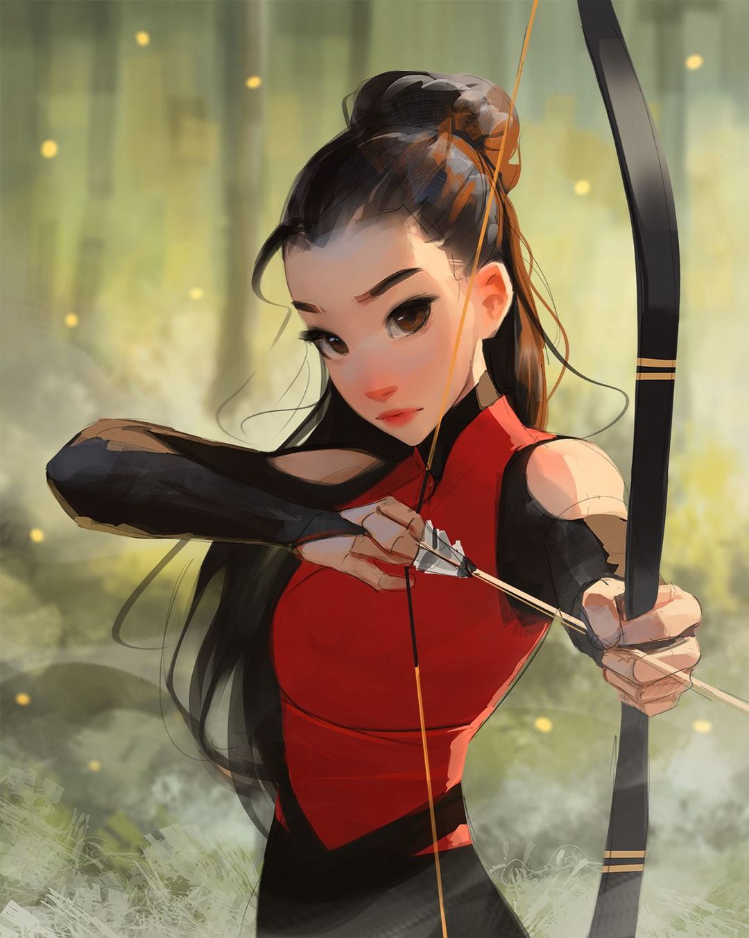 The Big Imageboard Tbib 1girl Aiming Arm Up Arrow Projectile