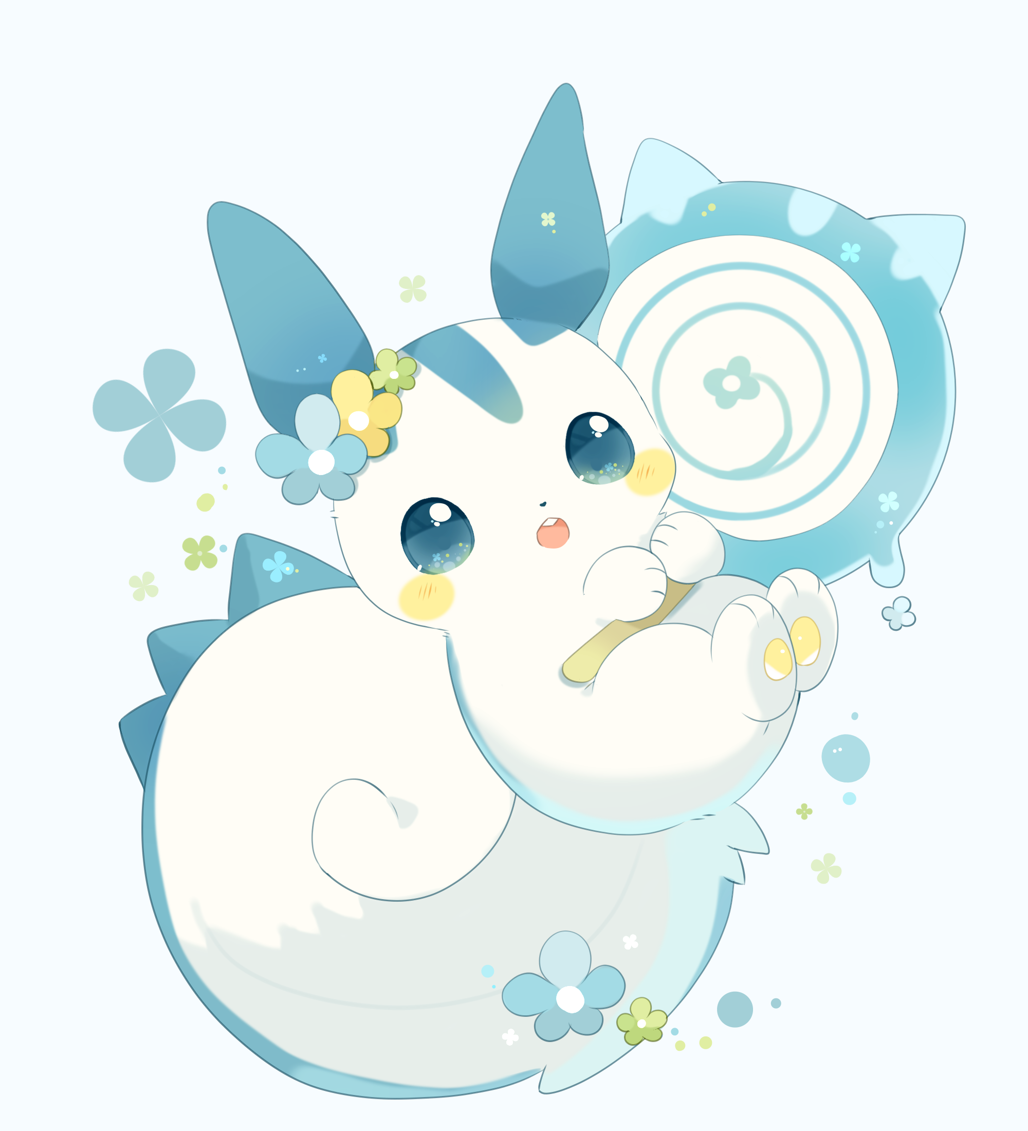 The Big ImageBoard (TBIB) - blue eyes blue fur candy flower food ...