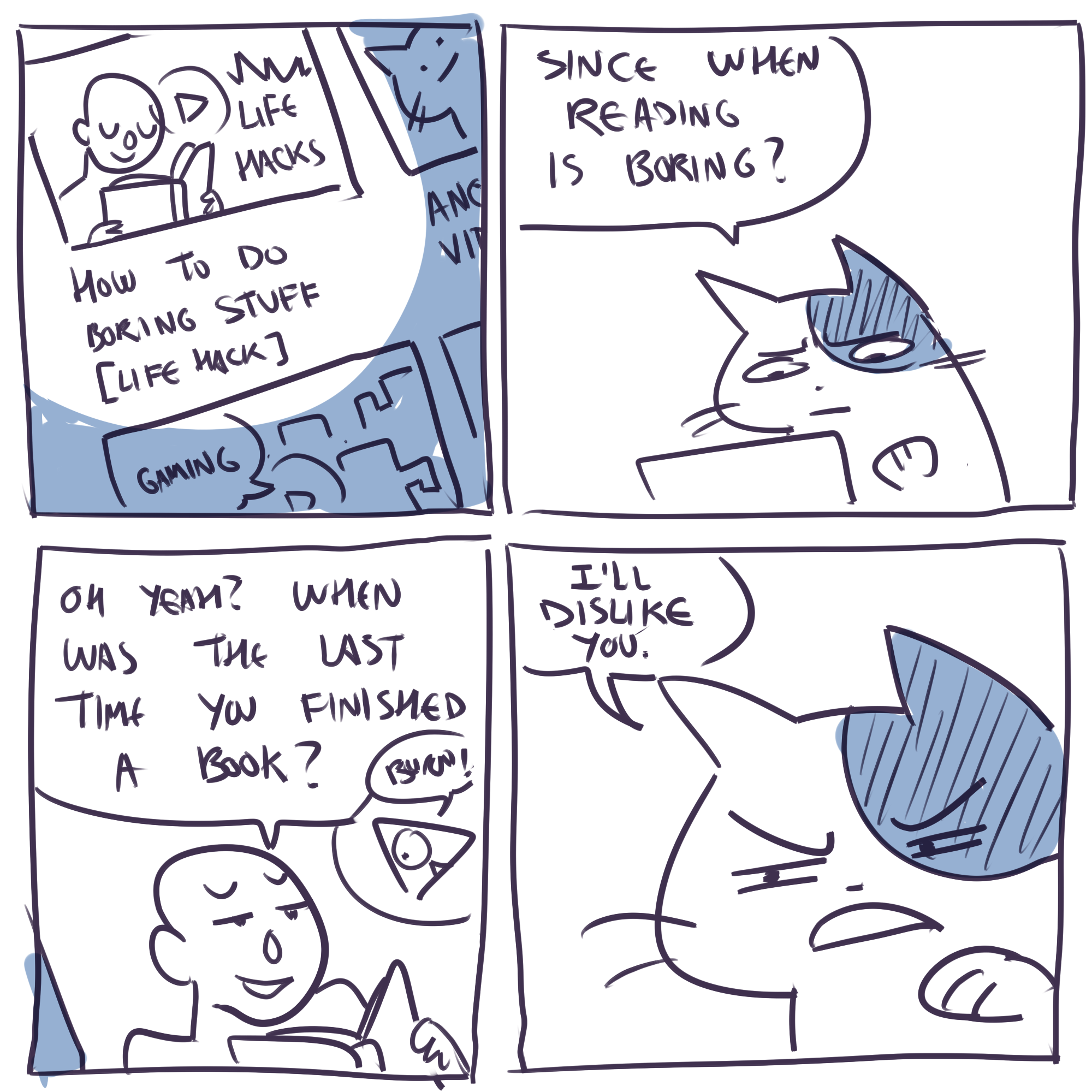 The Big ImageBoard (TBIB) - 2021 4 panel comic ambiguous gender anthro black eyes black nose ...