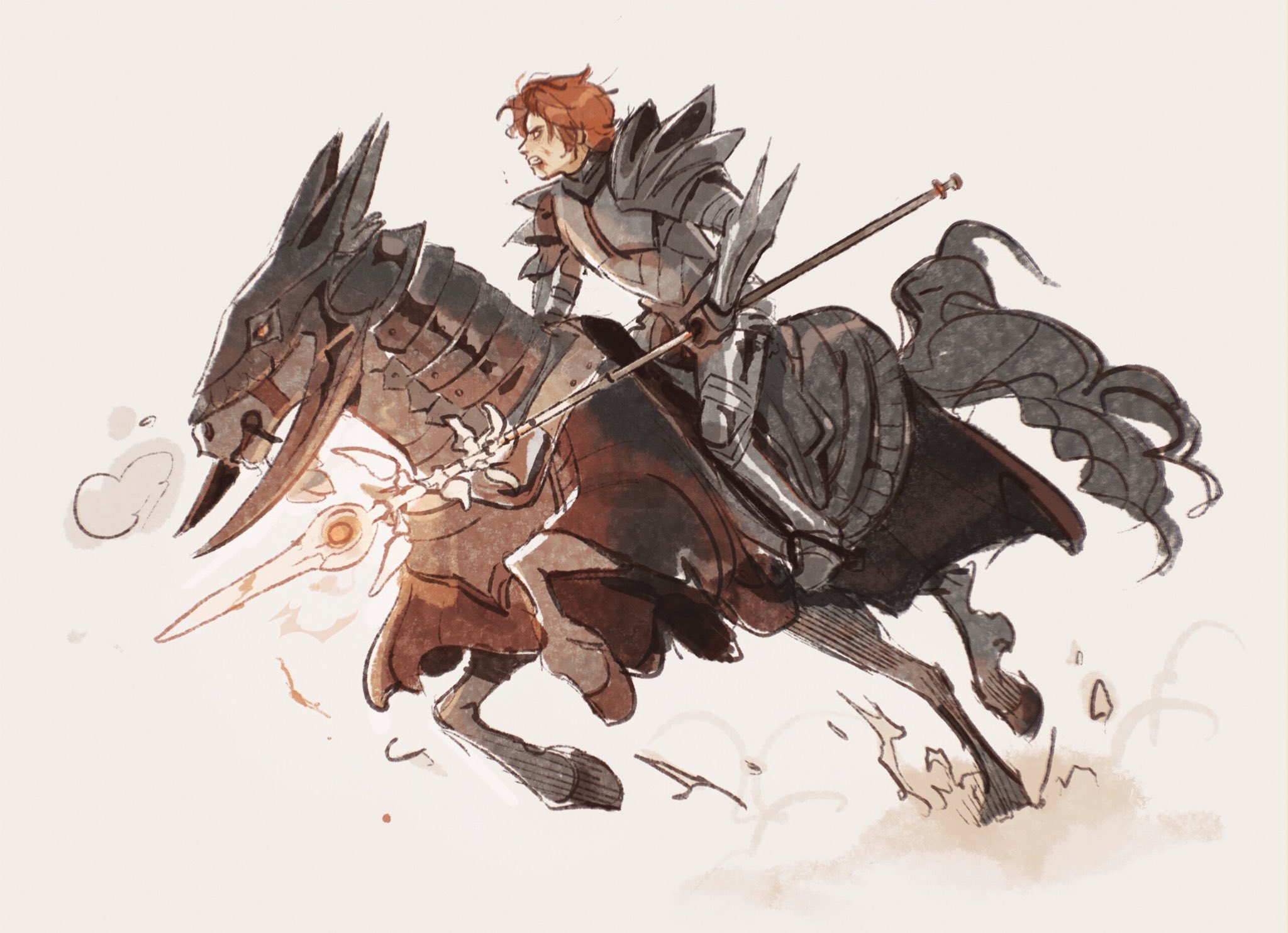 The Big ImageBoard (TBIB) - 1boy anima armor barding blood blood on ...