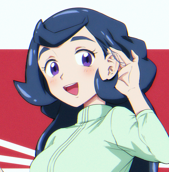 The Big ImageBoard (TBIB) - 1girl :d bangs black hair blush chrysa ...