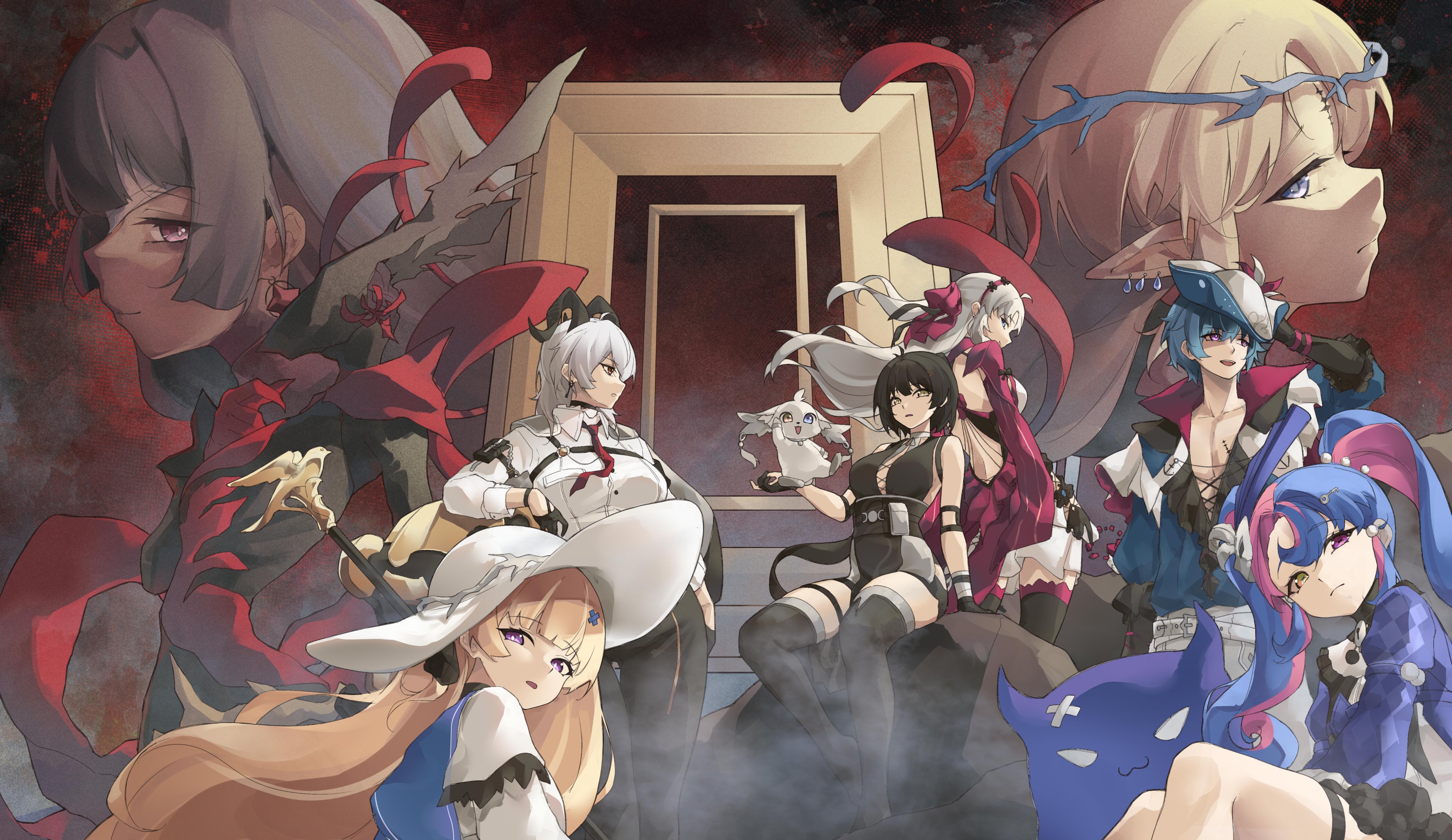 The Big ImageBoard (TBIB) - 1boy 6+girls abby (wuthering waves) absurdres arm pouch bare ...