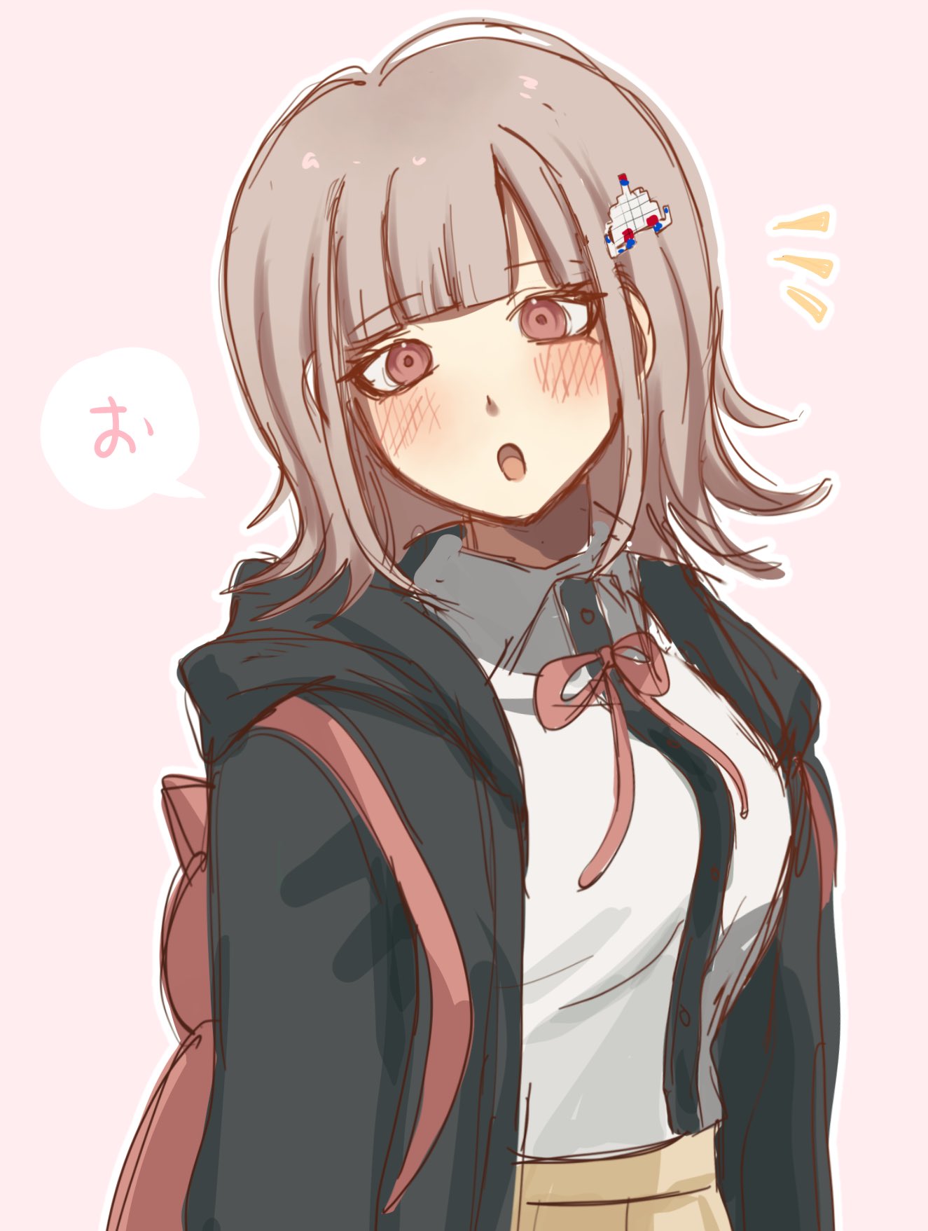 The Big ImageBoard (TBIB) - 1girl :o animal bag black jacket blush ...