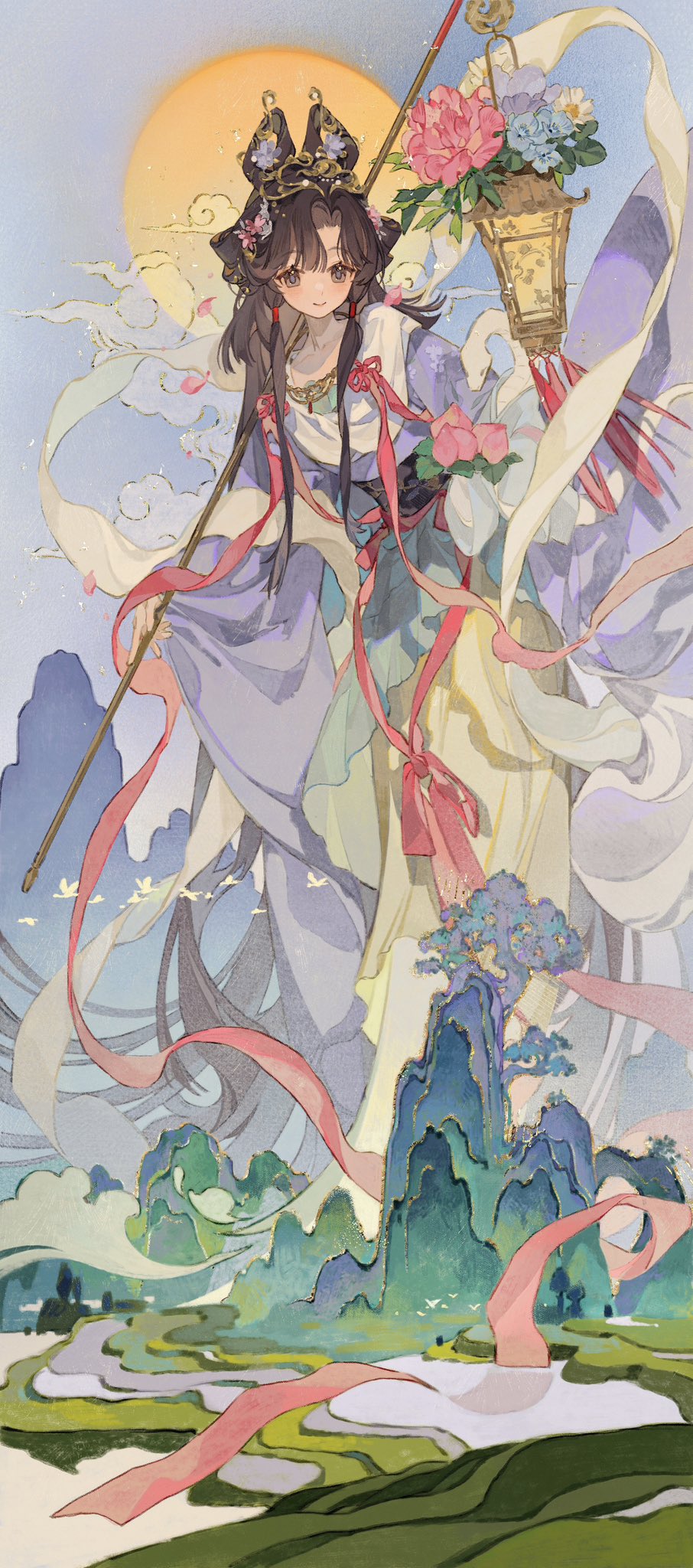 The Big ImageBoard (TBIB) - 1girl black eyes black hair blue sky cerron 531 chinese clothes ...