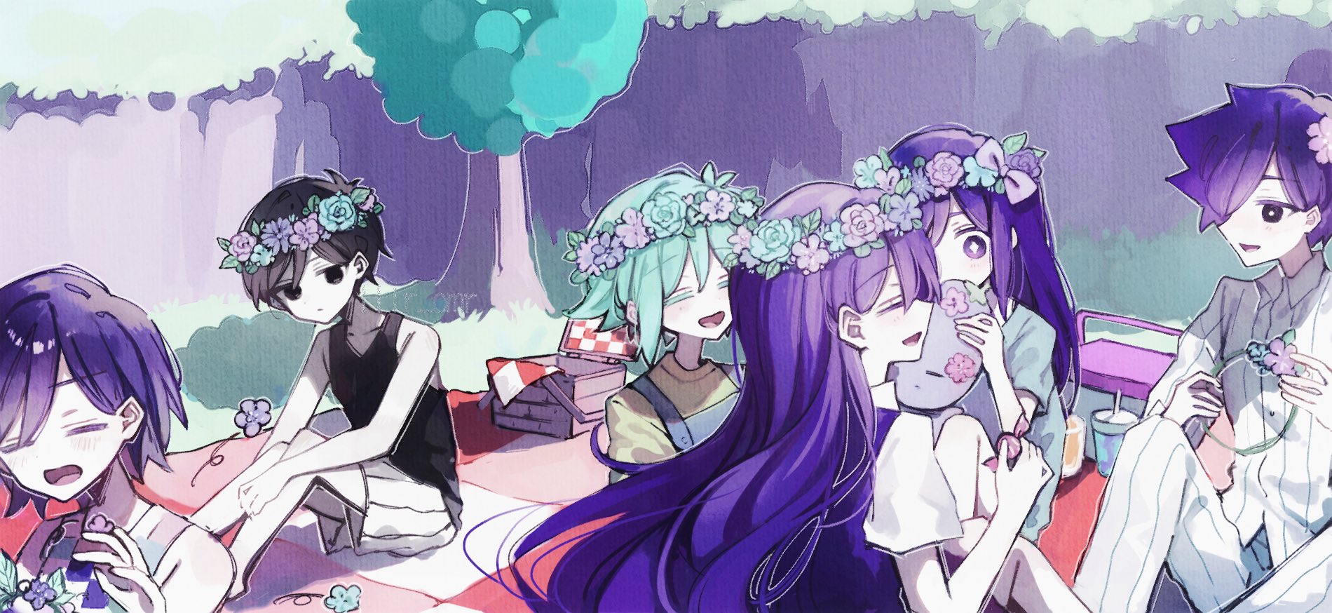 The Big ImageBoard (TBIB) - + + 2girls 4boys = = antenna hair aubrey (headspace) (omori) aubrey ...