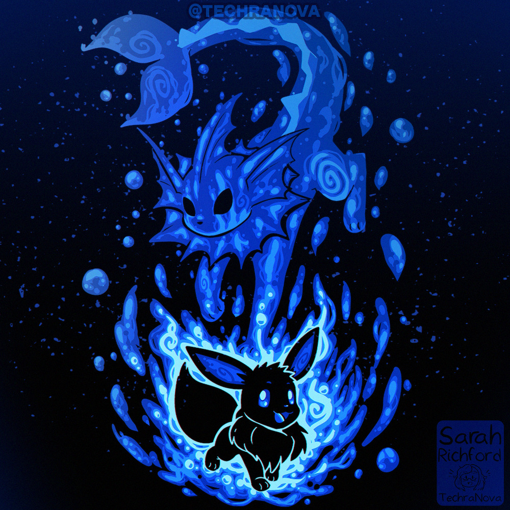 The Big ImageBoard (TBIB) - ambiguous gender aura black background blue ...