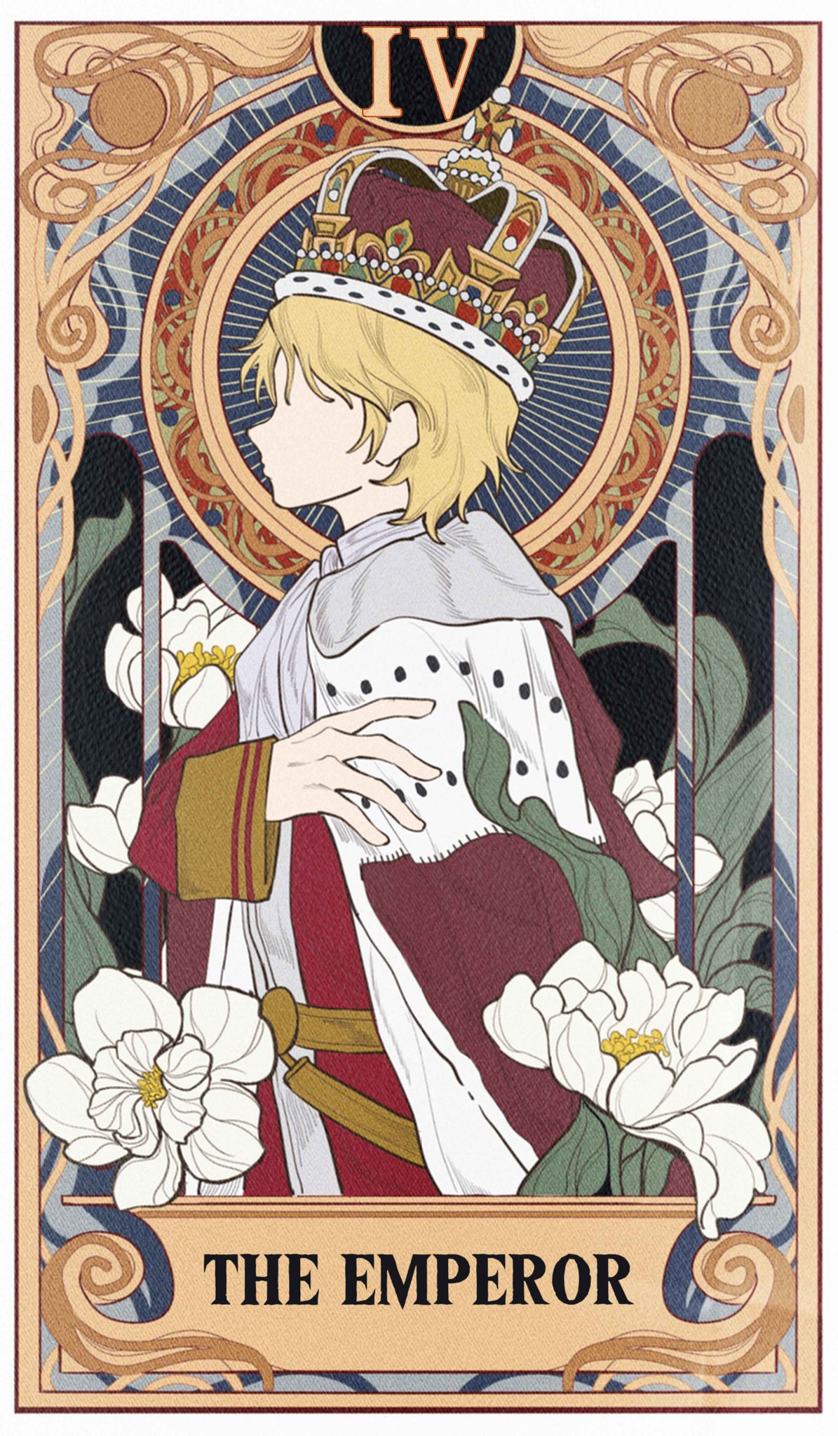 The Big ImageBoard (TBIB) - 1boy arched crown blonde hair cape card ...