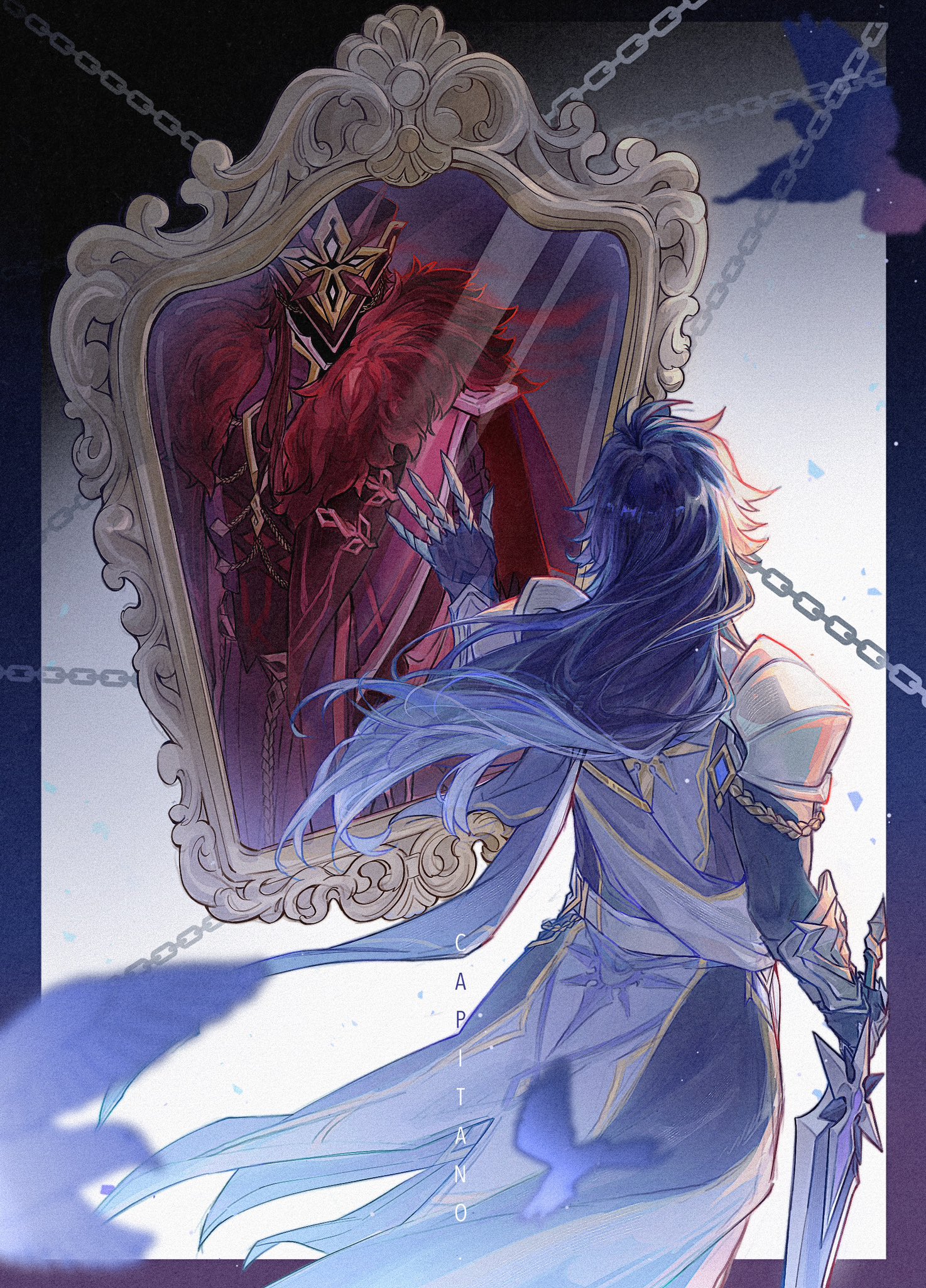 The Big ImageBoard (TBIB) - 1boy aff74657844 armor belt belt buckle bird black bird black coat ...