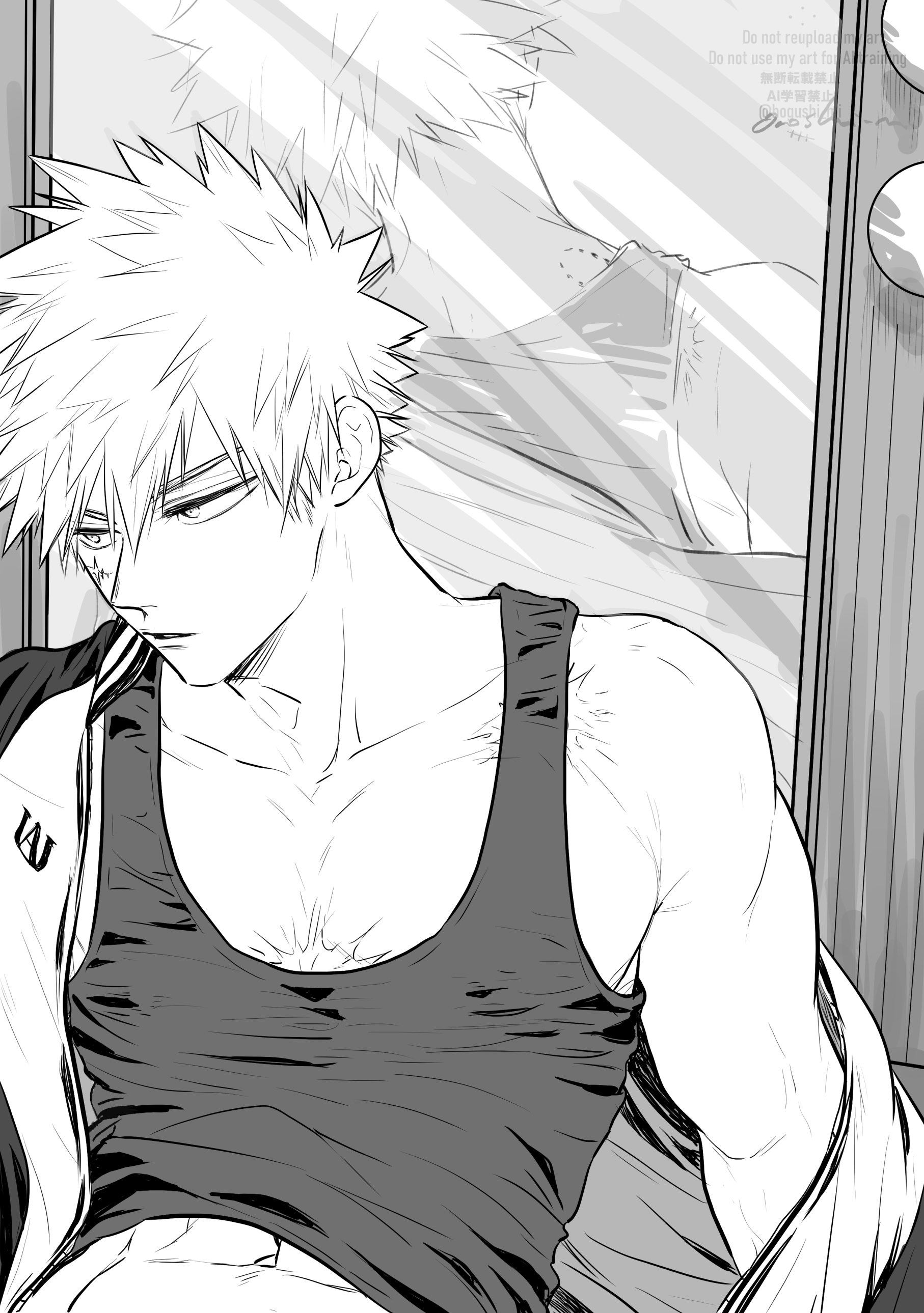 The Big ImageBoard (TBIB) - 1boy abs absurdres bakugou katsuki bite ...