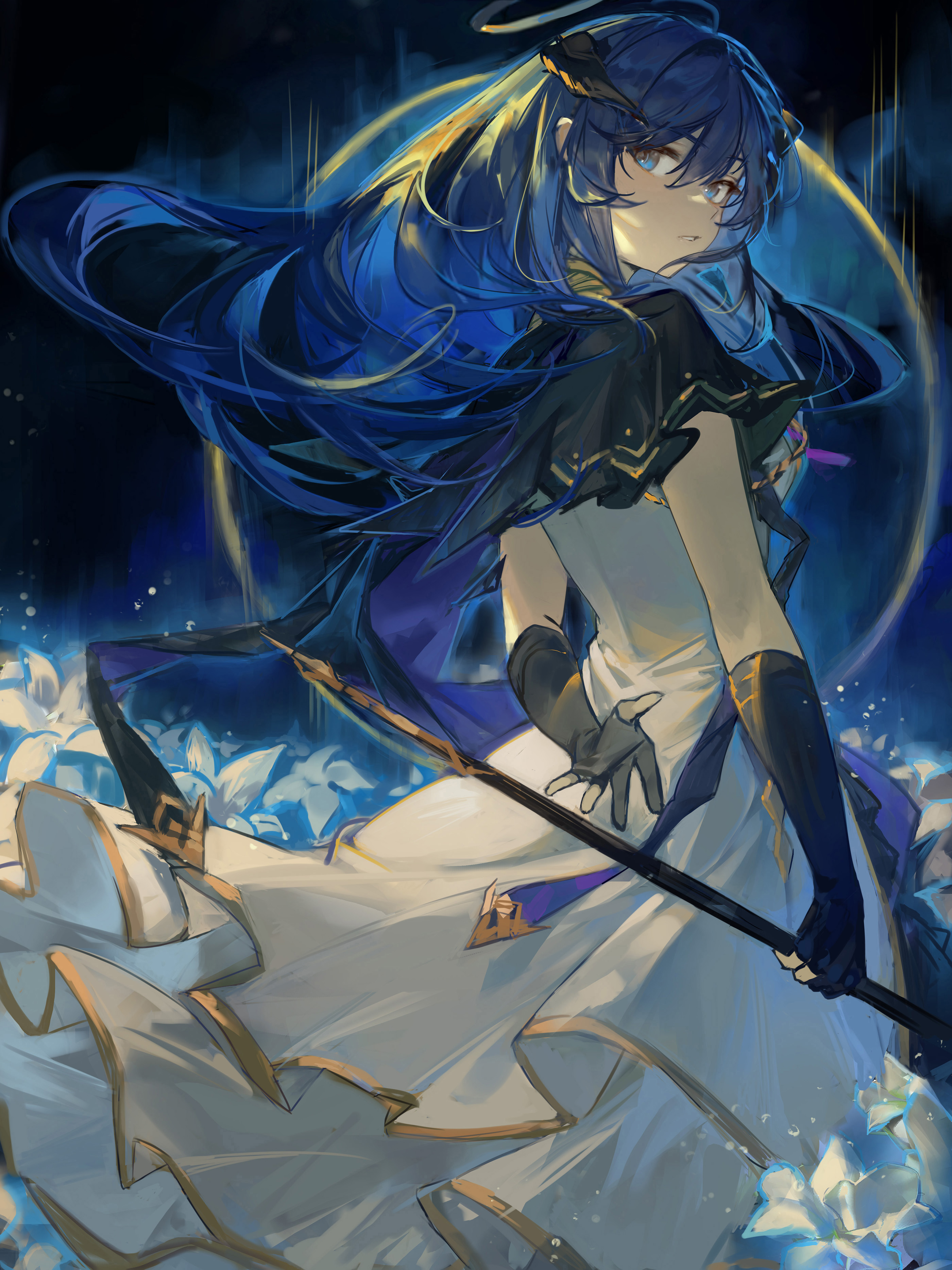 The Big ImageBoard (TBIB) - 1girl absurdres arknights arm at side arm behind back backlighting ...