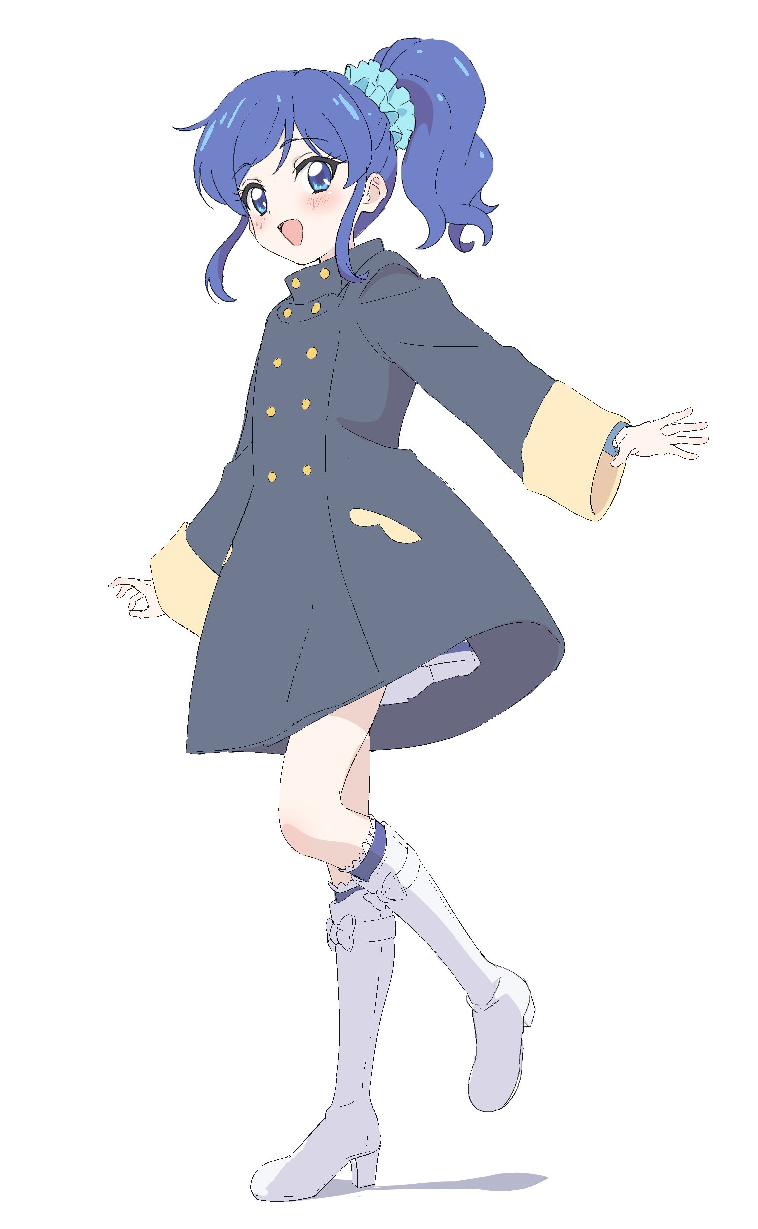 The Big ImageBoard (TBIB) - 1girl :d absurdres aikatsu! aikatsu! (series) black coat blue ...