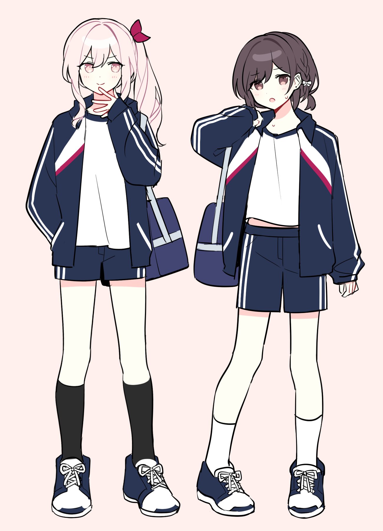 The Big Imageboard Tbib 1girl 1other Akiyama Mizuki Bag Bangs Black