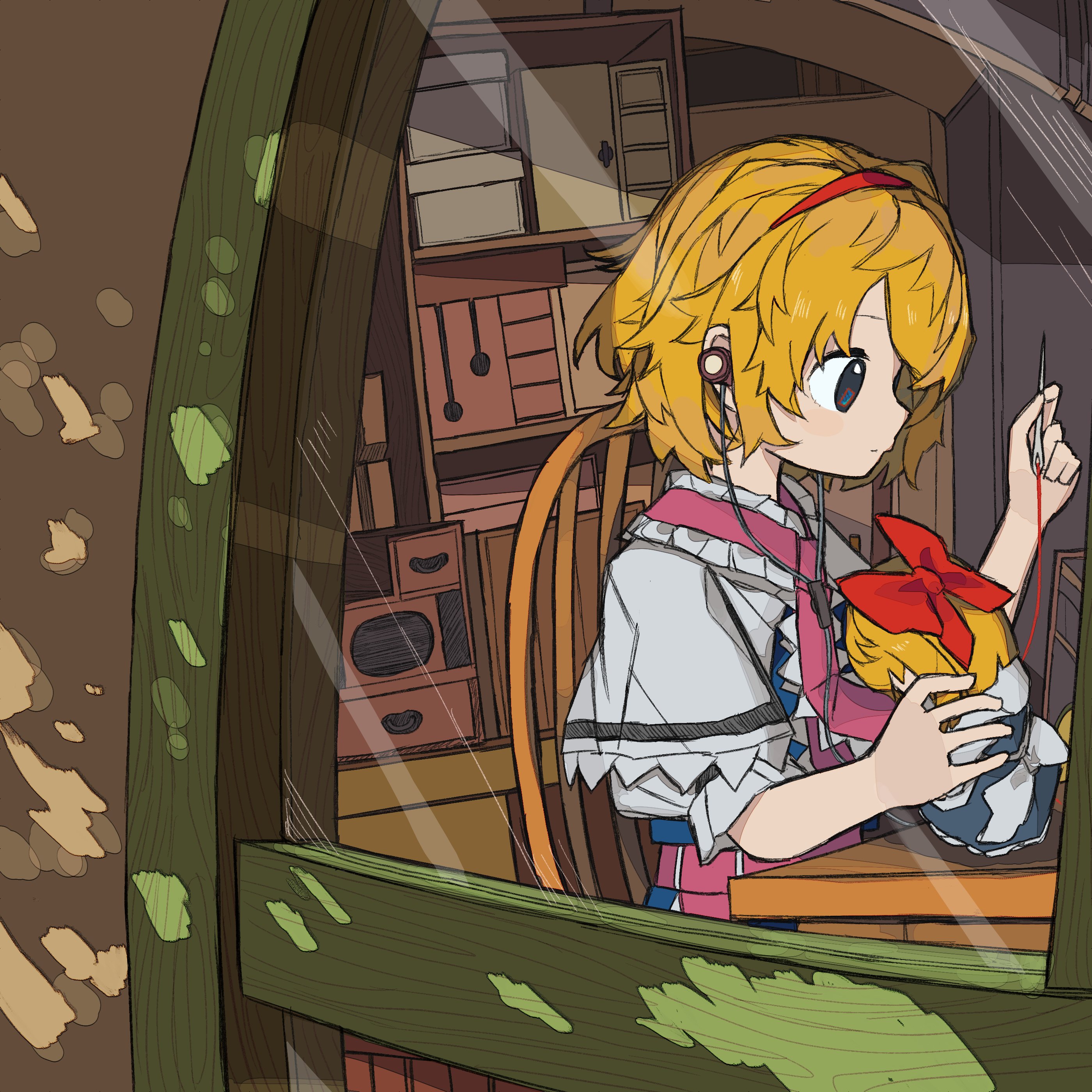 The Big ImageBoard (TBIB) - 1girl absurdres alice margatroid bangs belt blonde hair blue dress ...