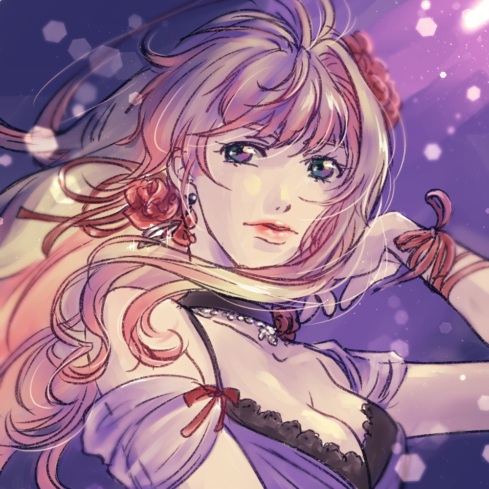 The Big ImageBoard (TBIB) - 1girl arm ribbon blonde hair blue eyes breasts chiekotsuto choker ...