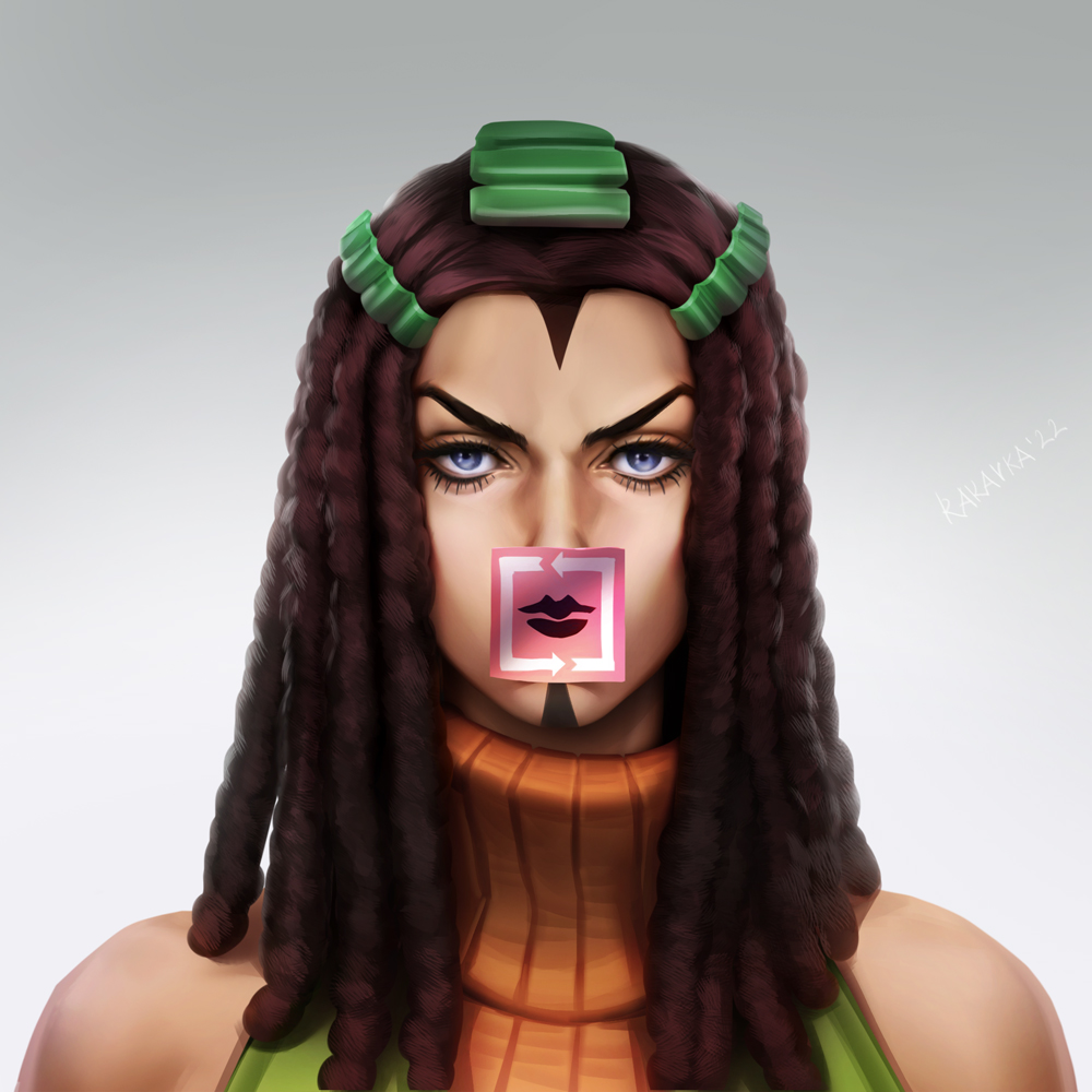 The Big ImageBoard (TBIB) - 1girl artist name black hair blue eyes dreadlocks ermes costello ...