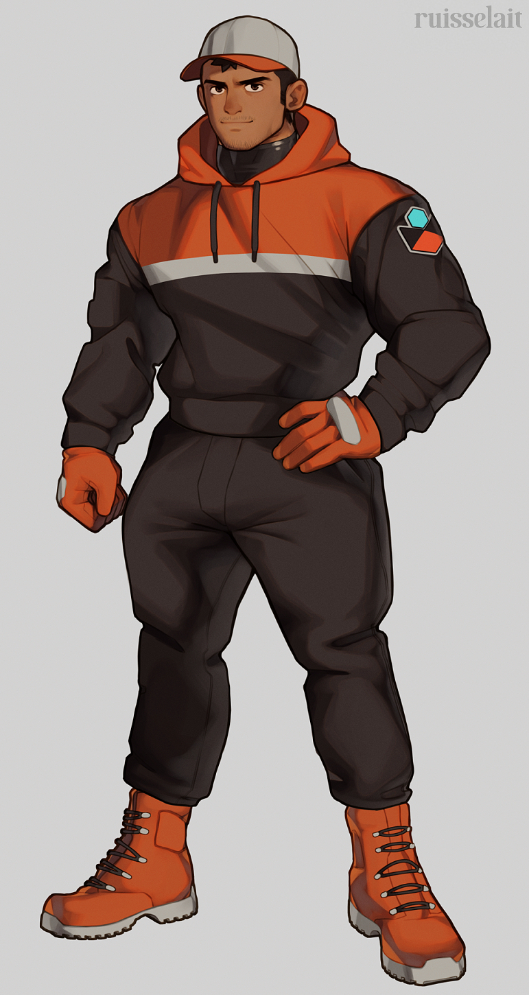 The Big ImageBoard (TBIB) - 1boy artist name bara black hair boots ...