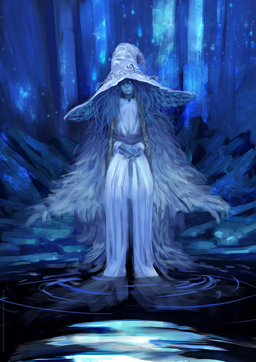 The Big ImageBoard (TBIB) - 1girl blue eyes blue skin blue theme cloak ...