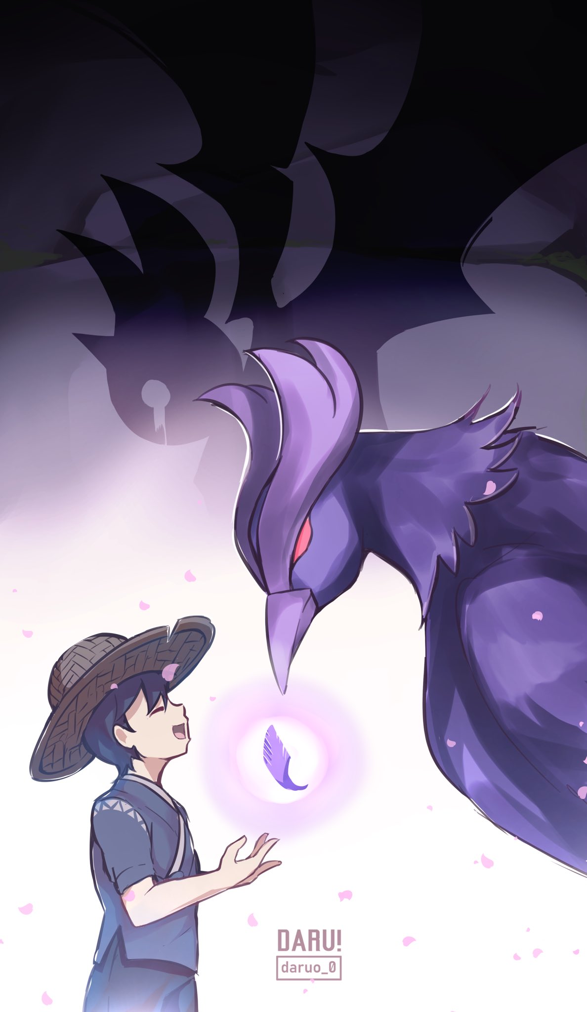 The Big ImageBoard (TBIB) - 1boy artist name bird blue hair blue pants ...