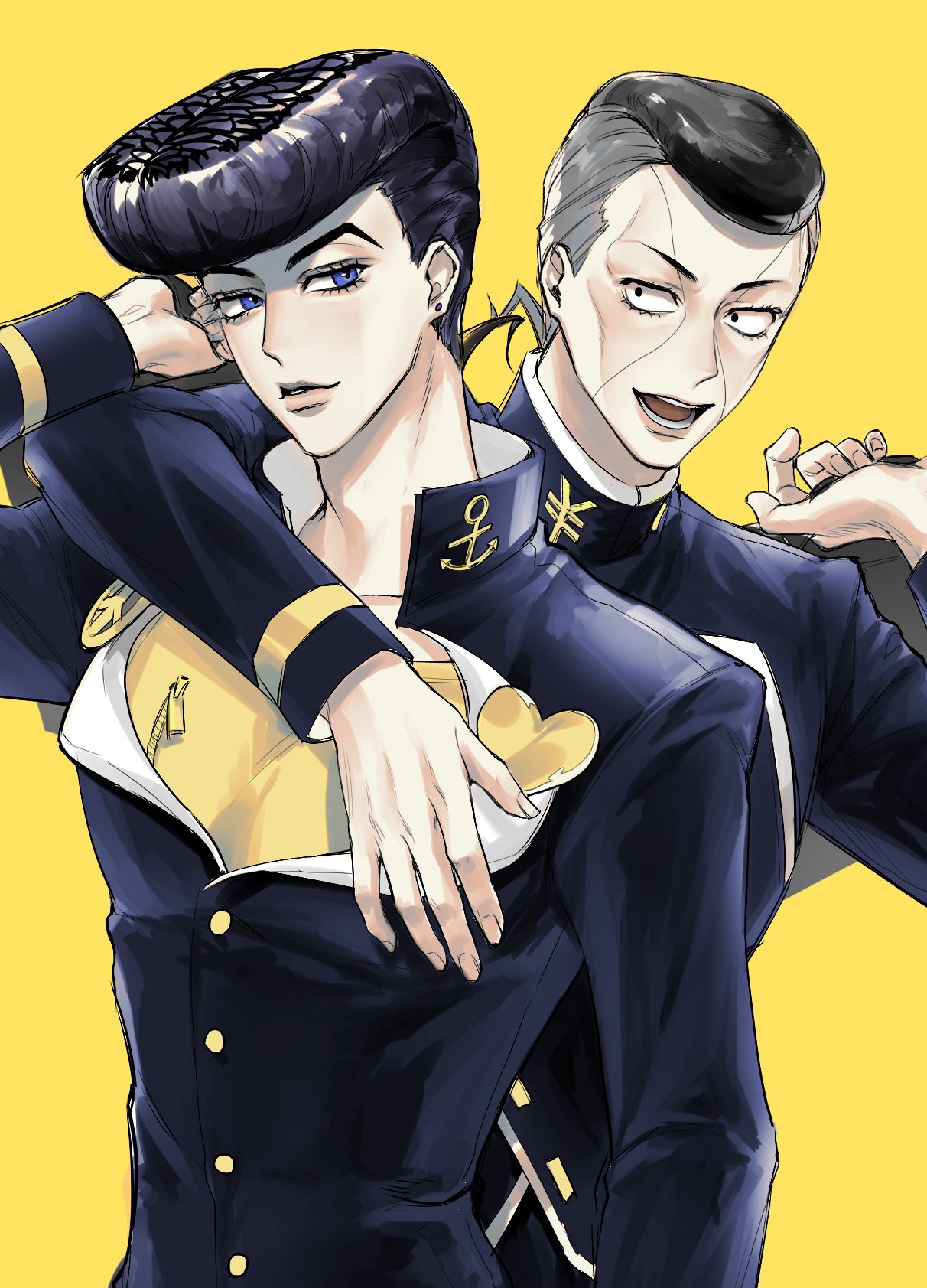 The Big ImageBoard (TBIB) - 2boys black hair blue eyes diamond wa ...