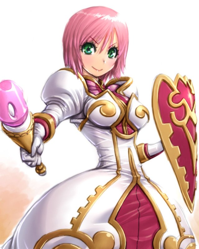 The Big ImageBoard (TBIB) - 1girl amania orz armor armored dress bob cut breasts closed mouth ...