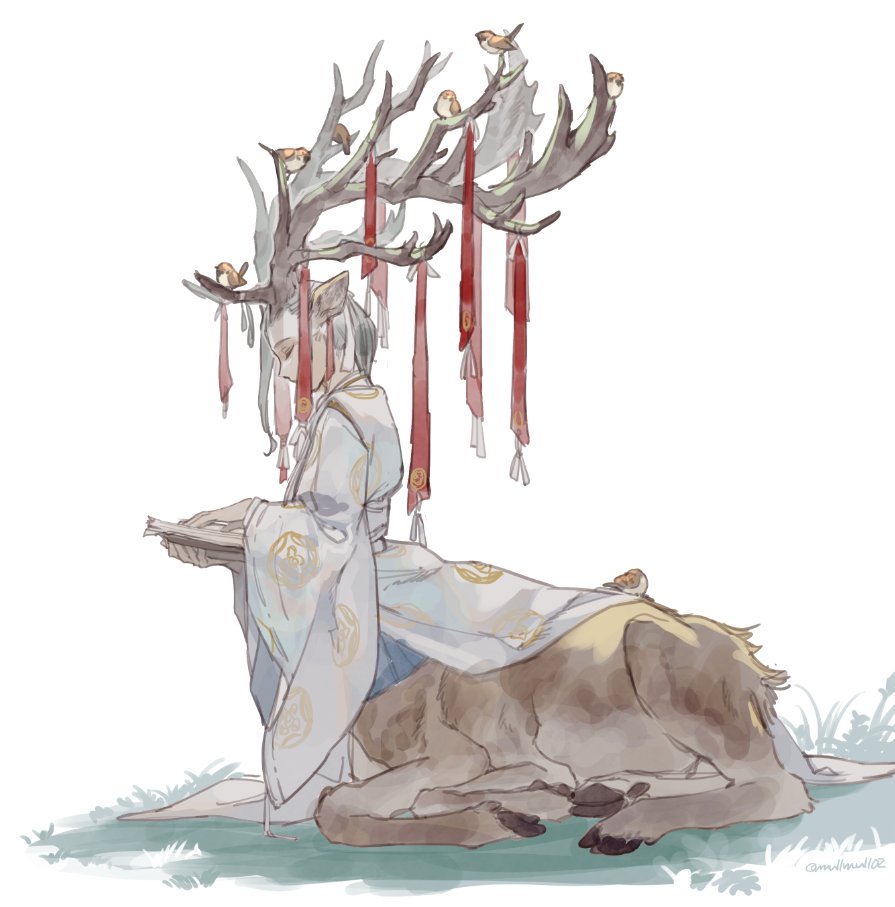 The Big ImageBoard (TBIB) - 1girl animal ears animal on head antler ...