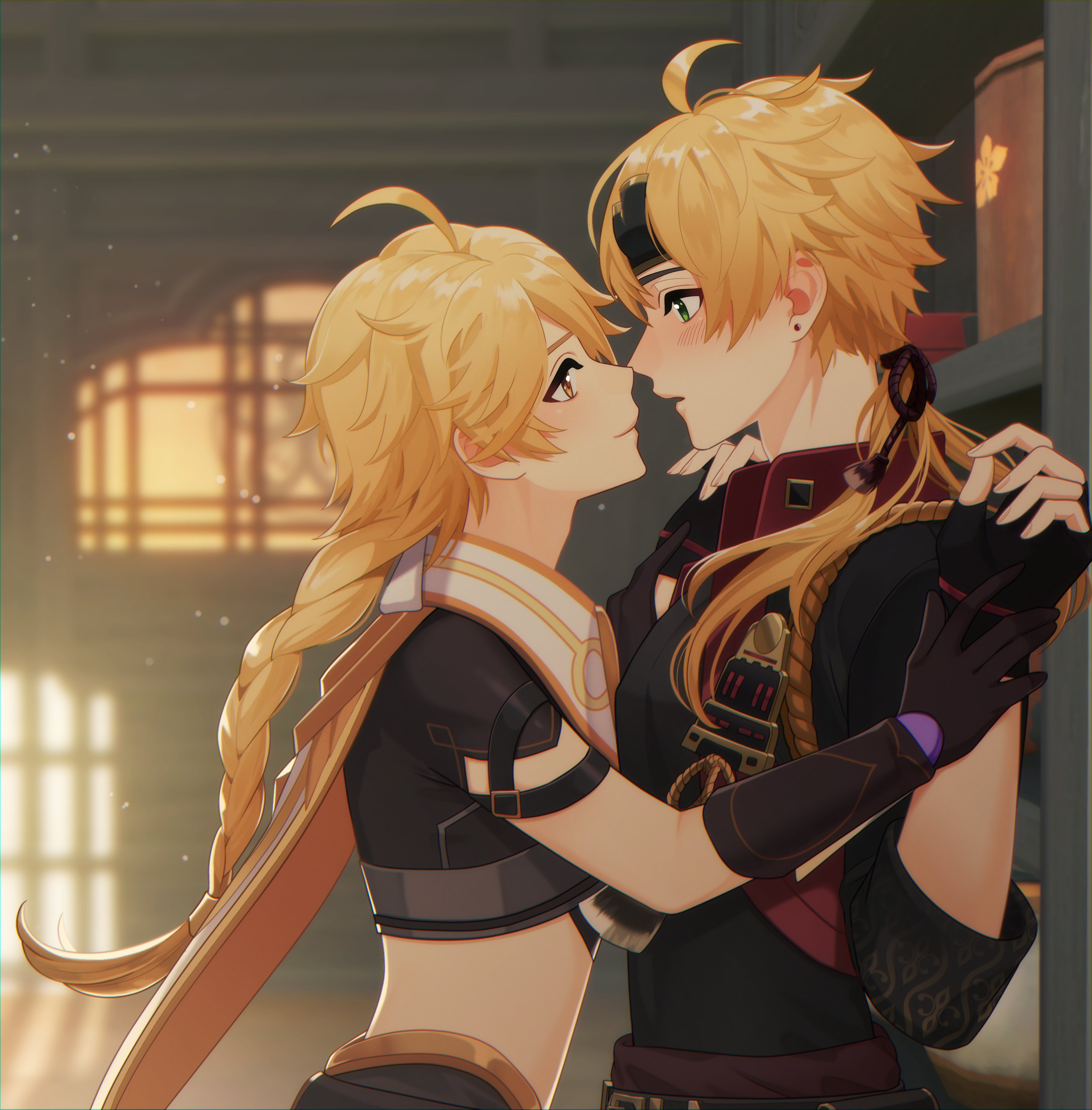 The Big ImageBoard (TBIB) - 2boys absurdres aether (genshin impact) ahoge bad id bad twitter id ...